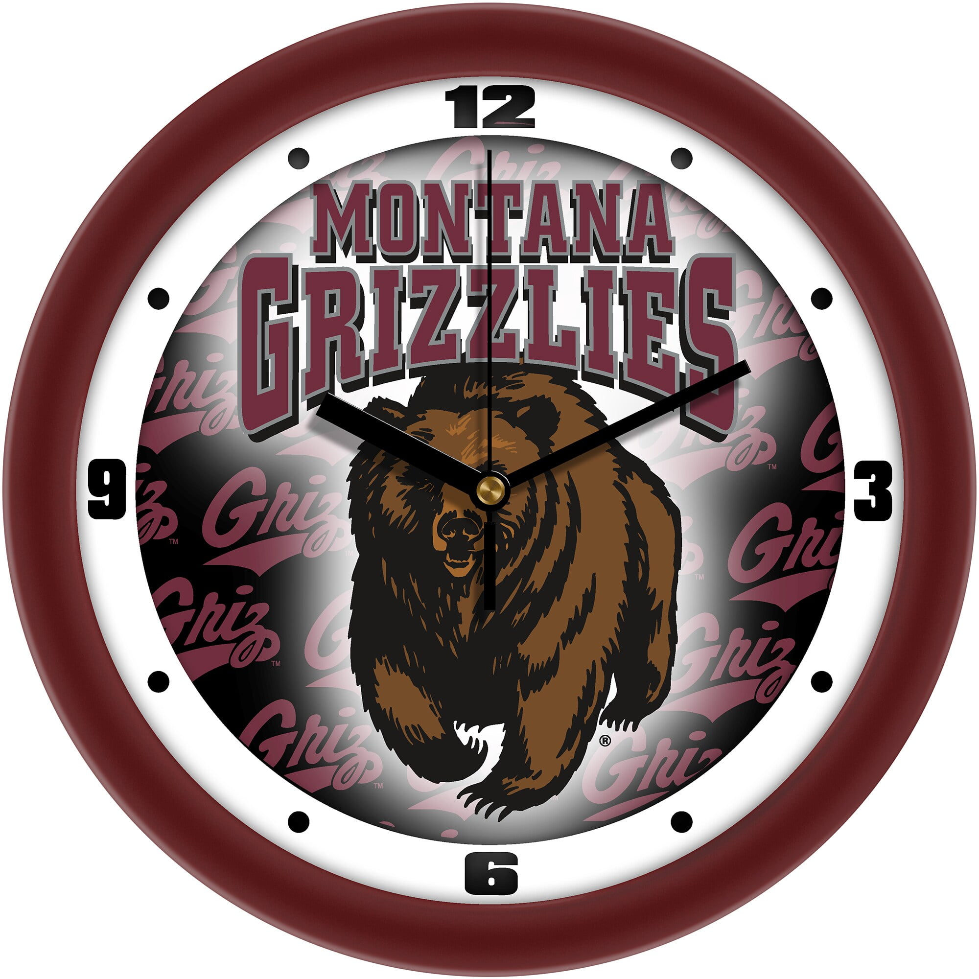 Montana Grizzlies 11.5'' Suntime Premium Glass Face Dimension Wall ...