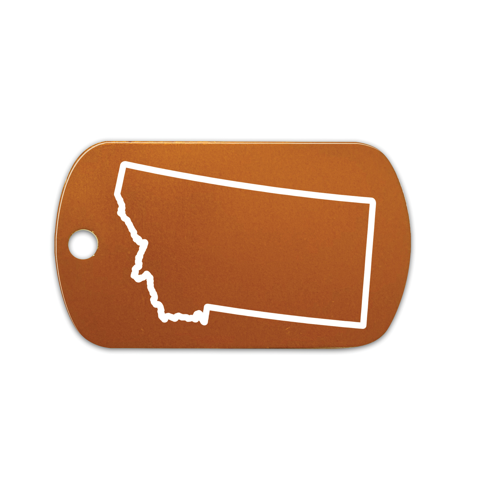 Montana Outline GI Dog Tag Aluminum Keychain mt - Orange - Walmart.com