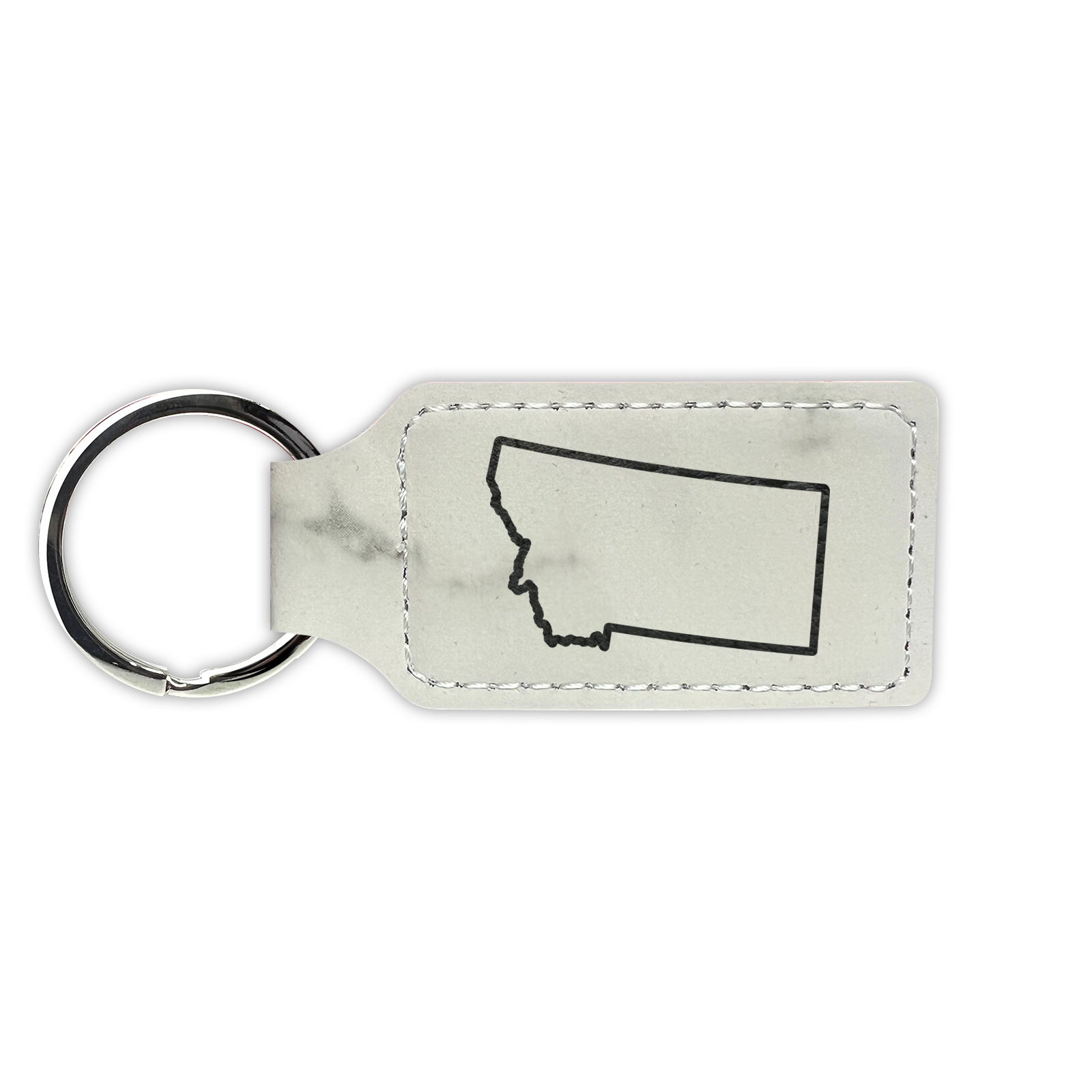 Montana Outline Keychain Leatherette Rectangle - Laser Engraved - Many ...