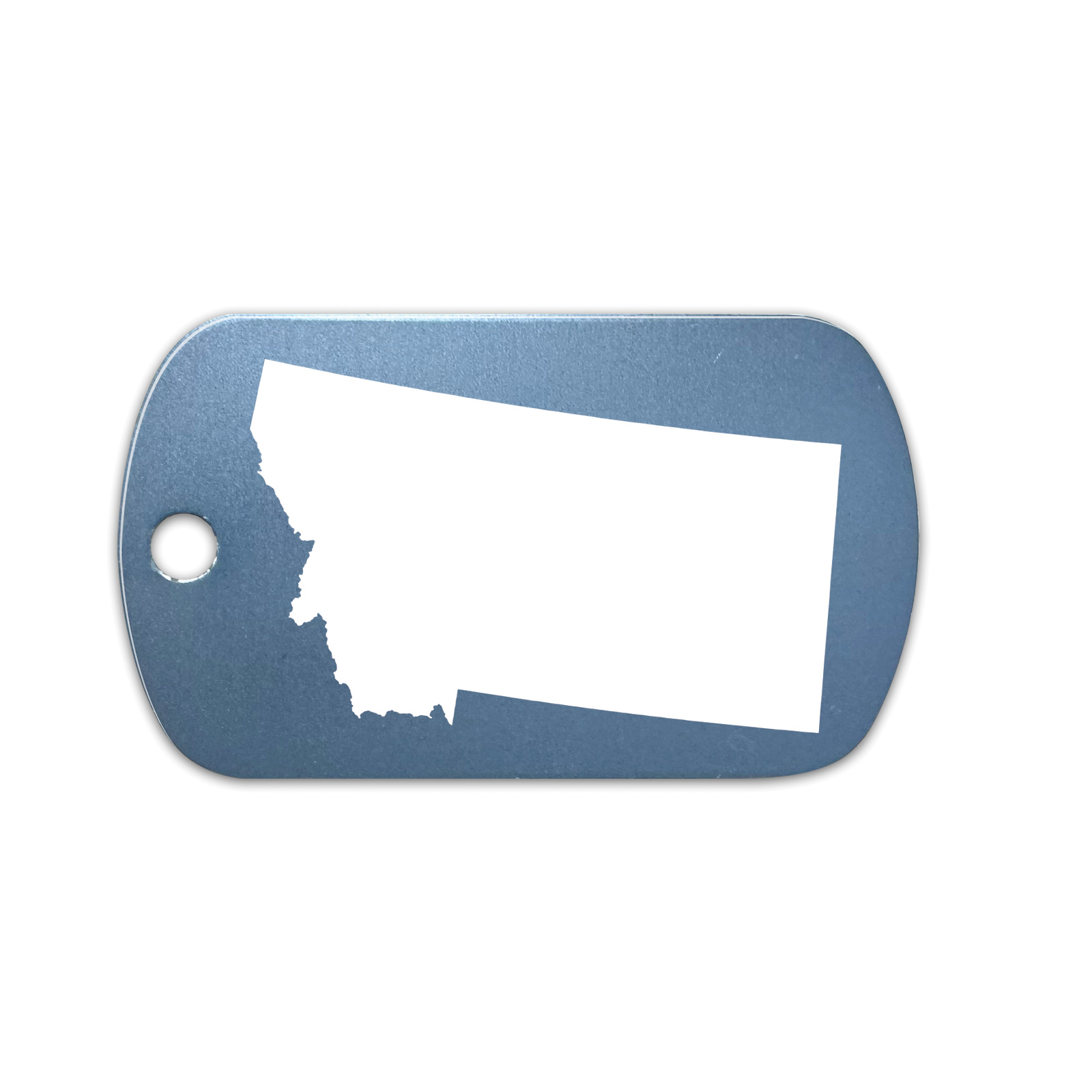 Montana Shaped GI Dog Tag Aluminum Keychain mt - Light Blue - Walmart.com
