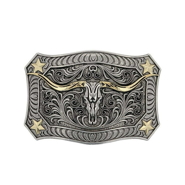 Montana Silversmiths Longhorn Crest Filigree - Acc Buckle - A935 - Walmart.com