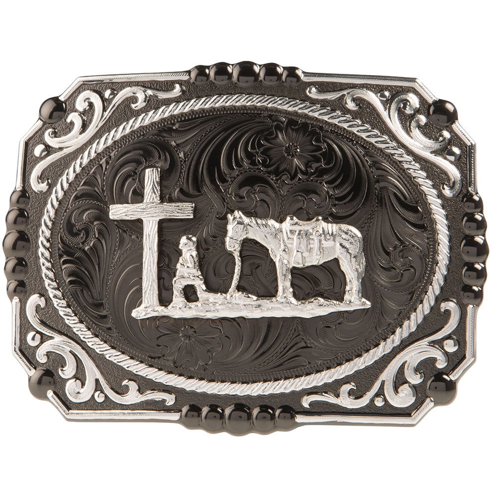 Montana Silversmiths Cameo Praying Christian Cowboy - Acc Buckle ...