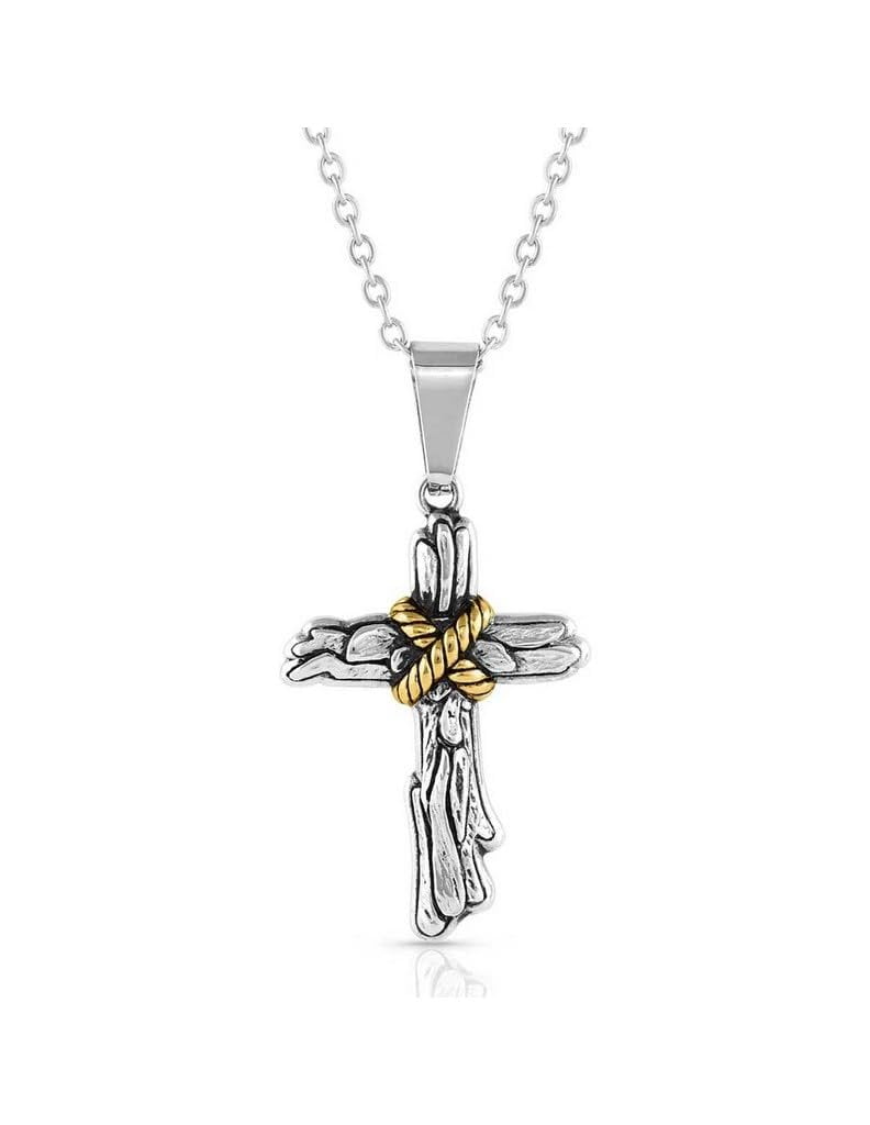 Montana Silversmiths Christian Faith Cross Men's Necklace Rugged Faith ...
