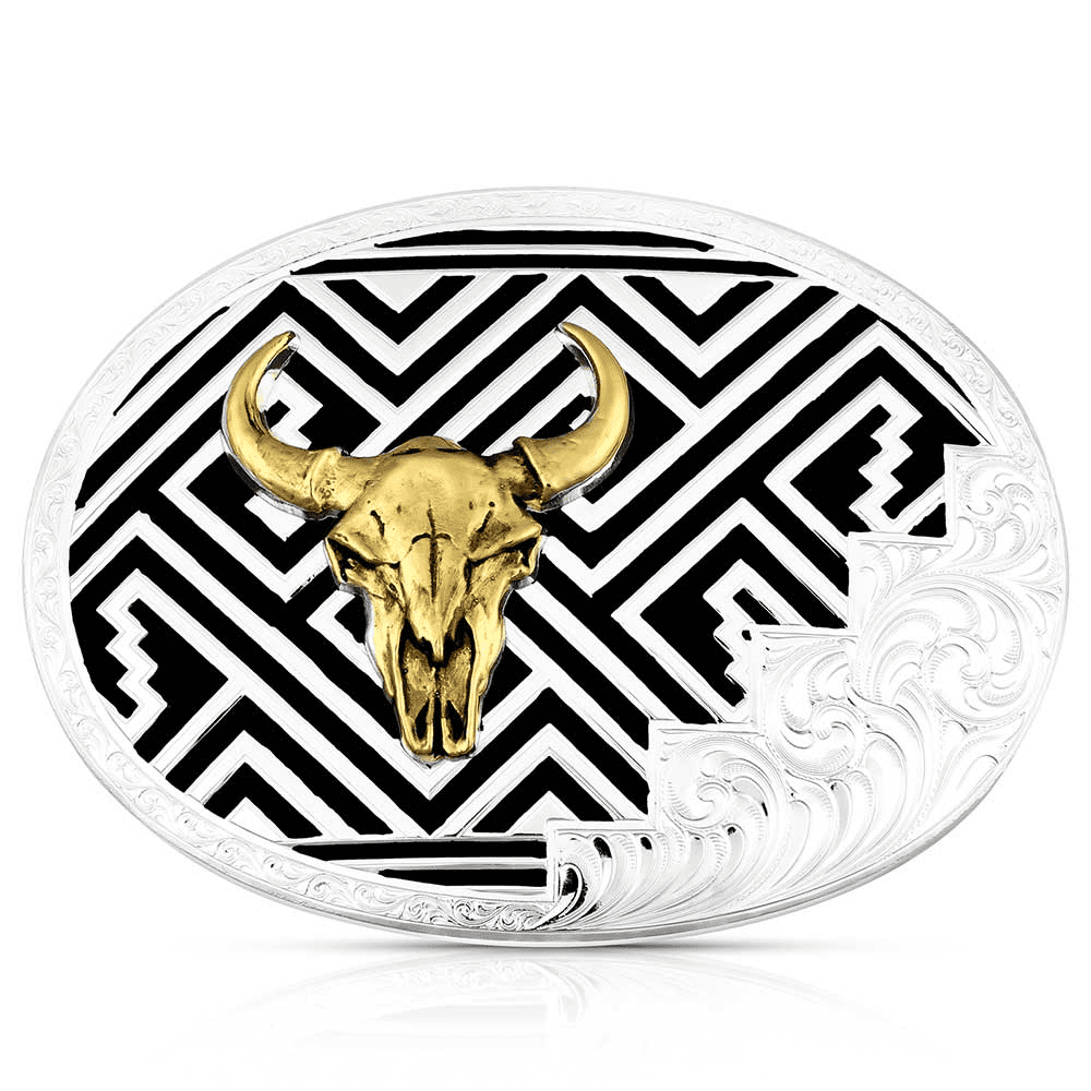 Montana Silversmiths Southwestern Buffalo Skull - Acc Buckle - 53200 ...