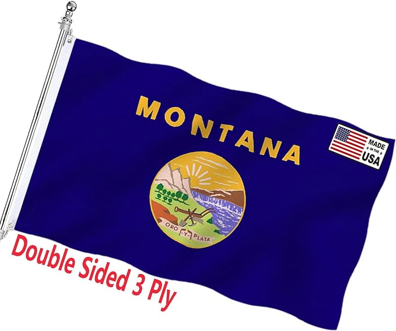Montana State Flag 3x5 Double Sided Outdoor State Flags Heavy Duty 3 ...