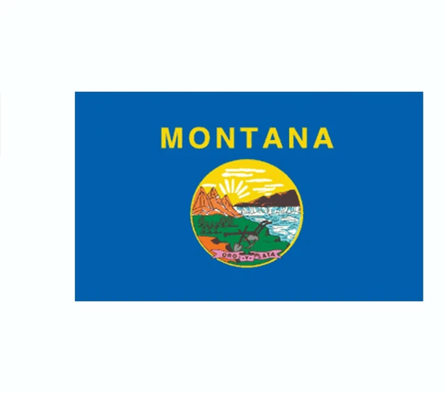 Montana State Flag Sticker Vacation Sticker Phone Decal Water Bottle ...