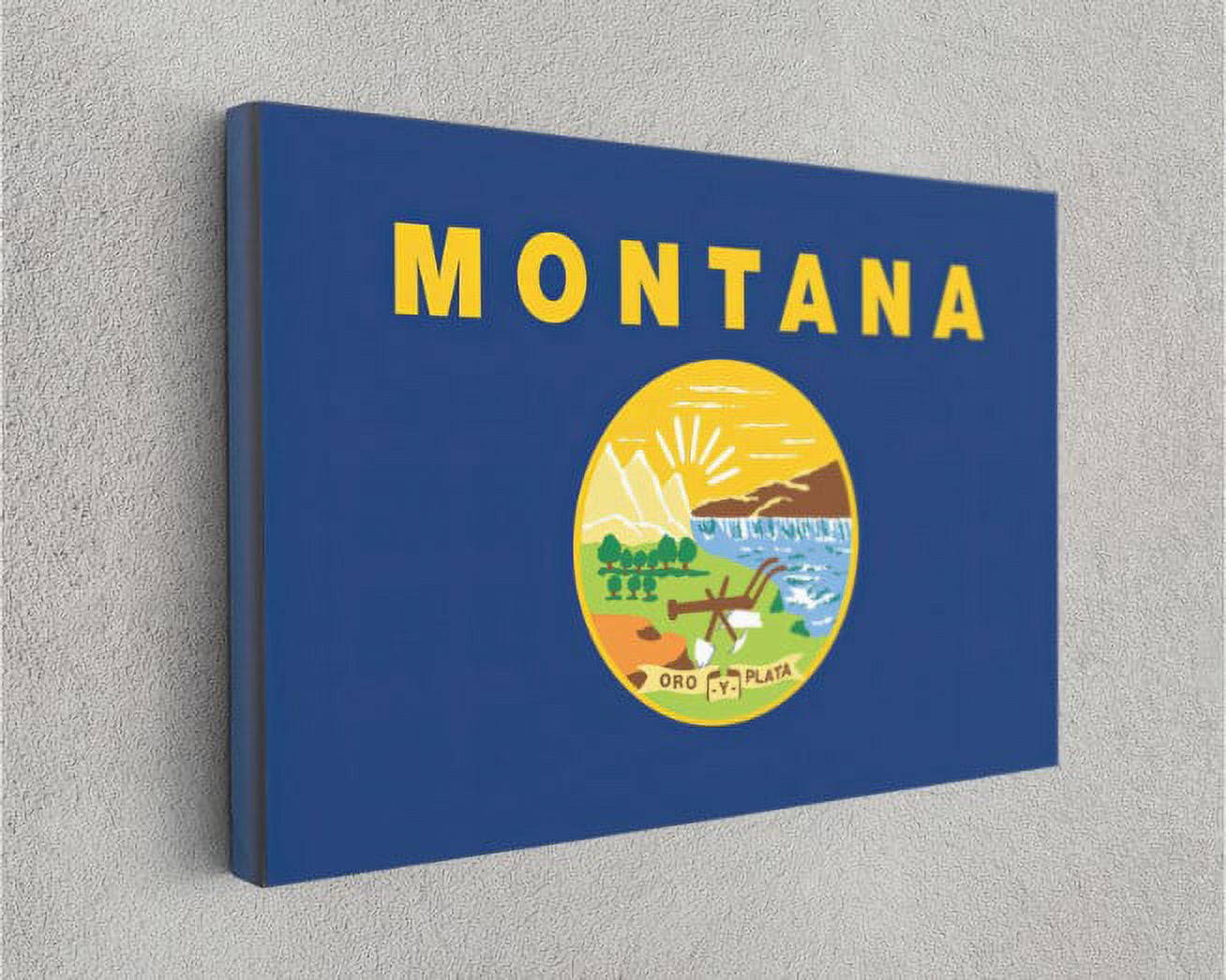 Montana State Flag USA Flags Edition Canvas Wall Art Home Decoration ...
