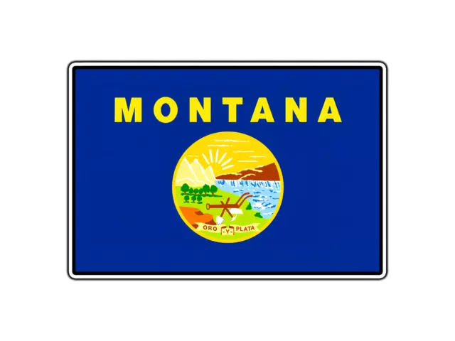 Montana State Flag Waterproof Sticker Phone Decal Water Bottle Stickers ...