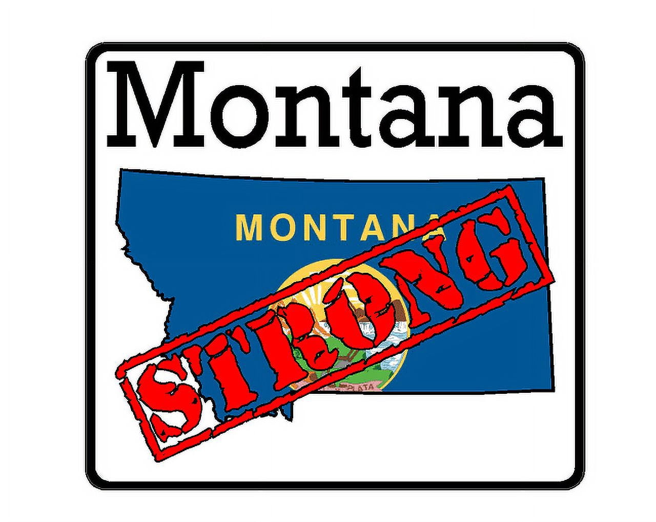 Montana State (K27) Strong Flag Vinyl Decal Sticker Car/Truck Laptop ...