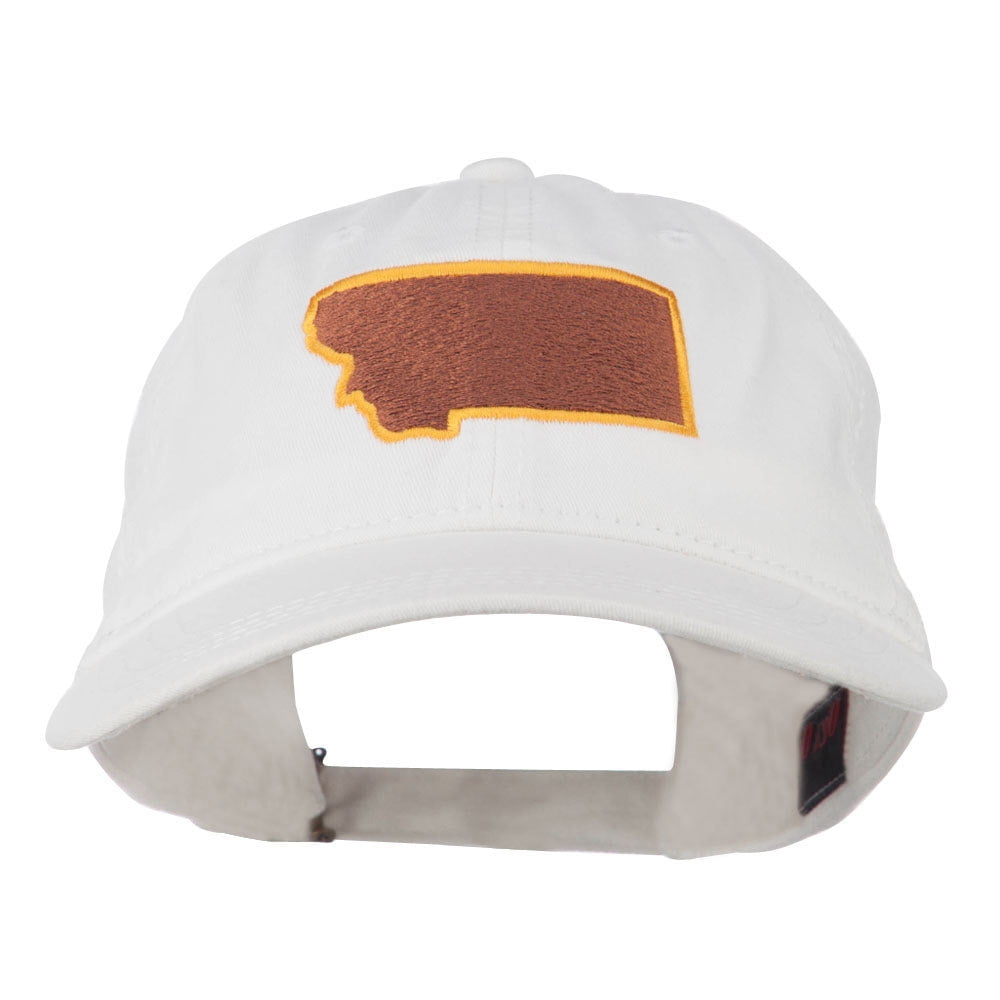 Montana State Map Embroidered Cap - White OSFM - Walmart.com