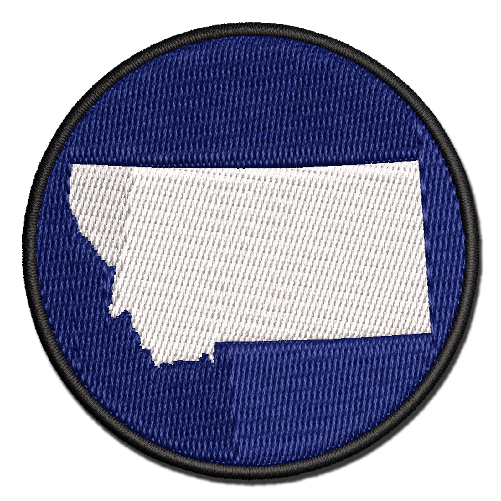 Montana State Silhouette Applique Multi-Color Embroidered Hook & Loop ...