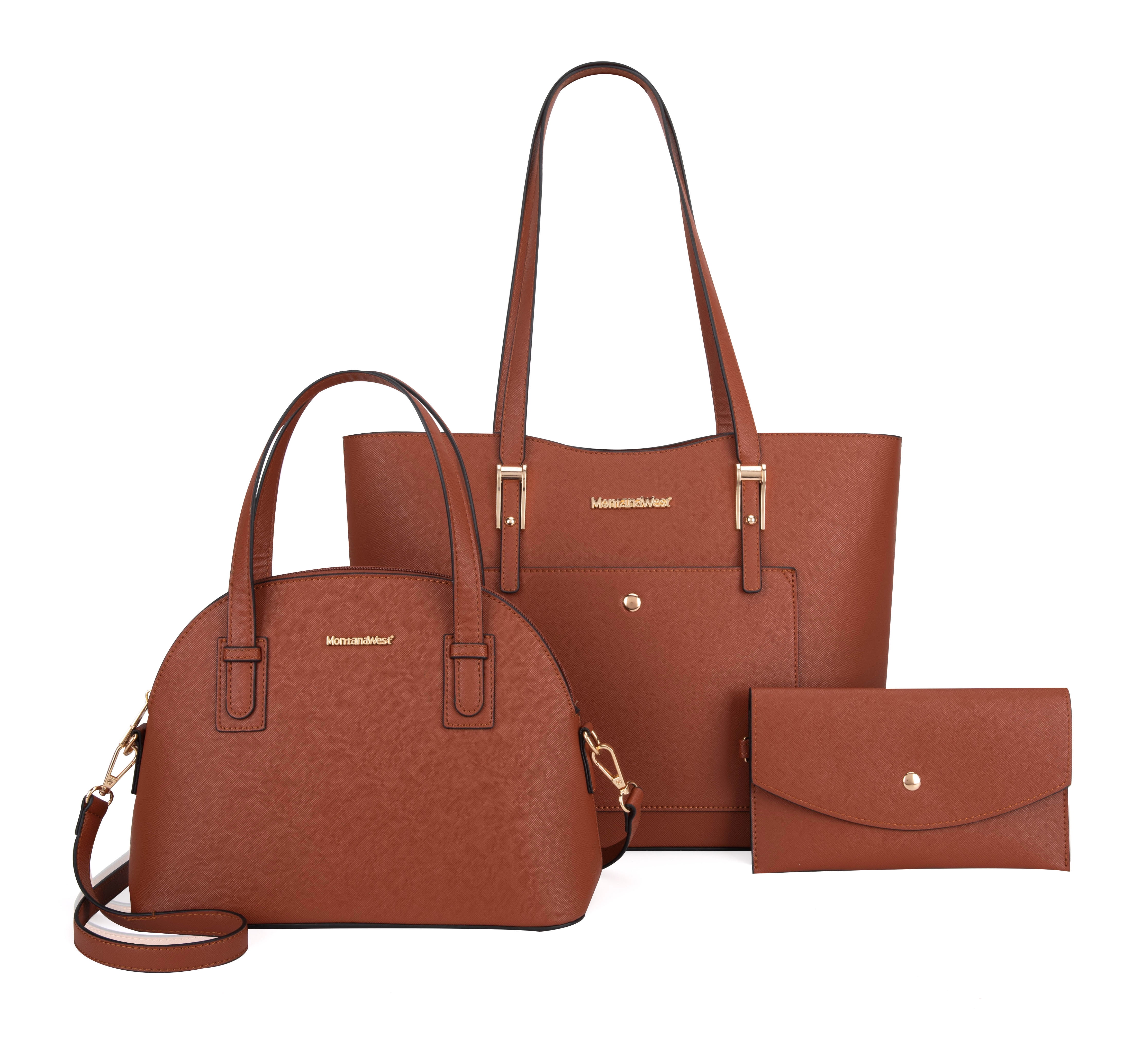 Montana West 3PCS Purses Set for Women Tote Bag Handbag Wallet Set ...