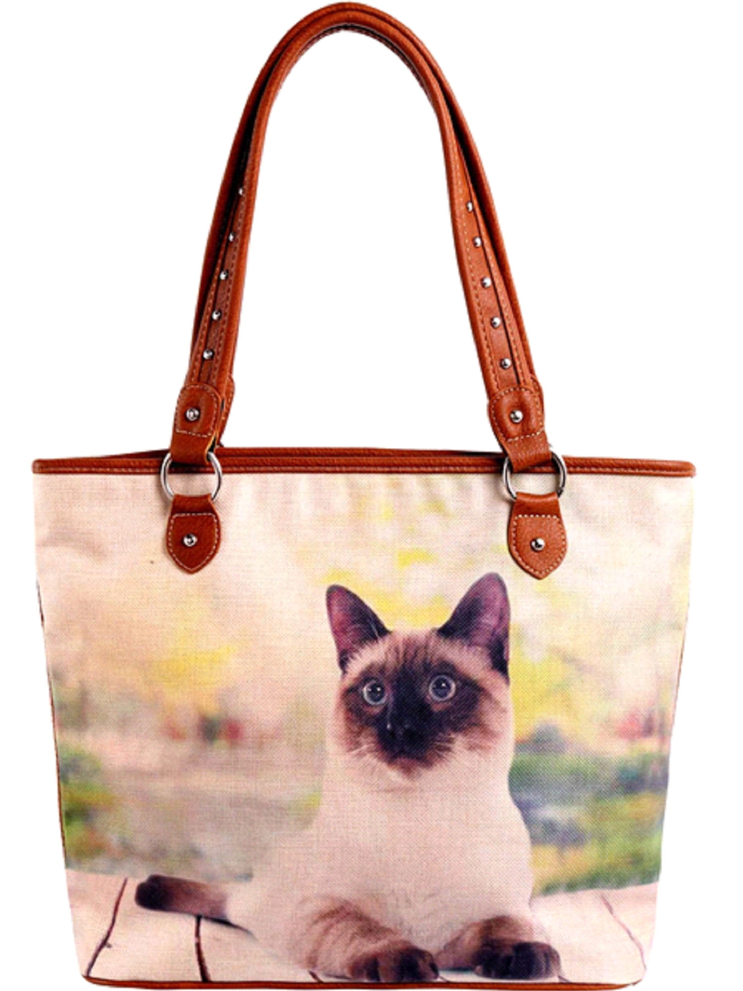 Montana West Cat Collection Canvas Tote - Balinese (Brown) - Walmart.com