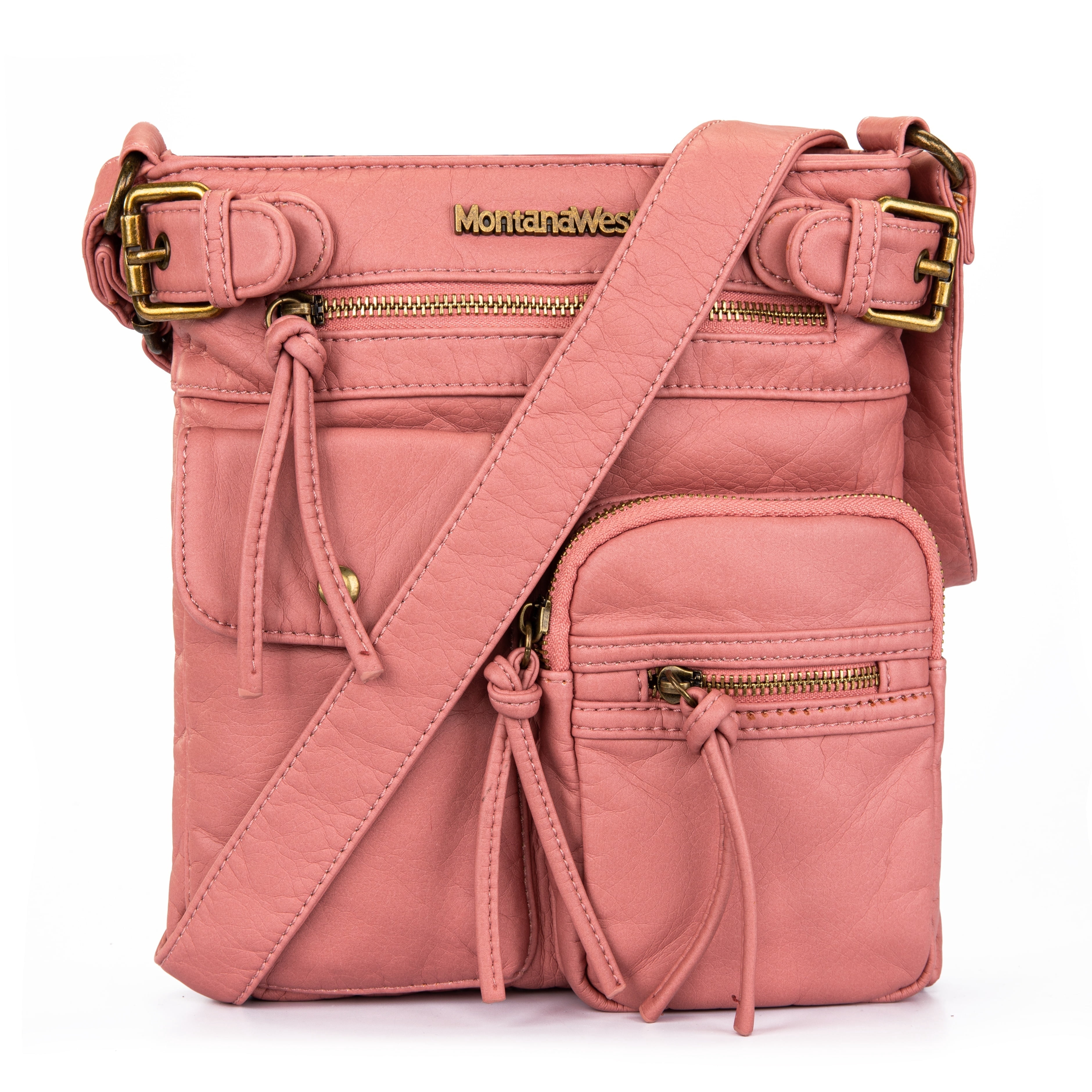 Montana West Crossbody Bag for Women Soft Washed Leather Multi Pocket ...