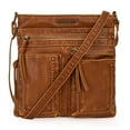 "Montana West Crossbody Bag for Women, Genuine Leather, Stonewashed ...