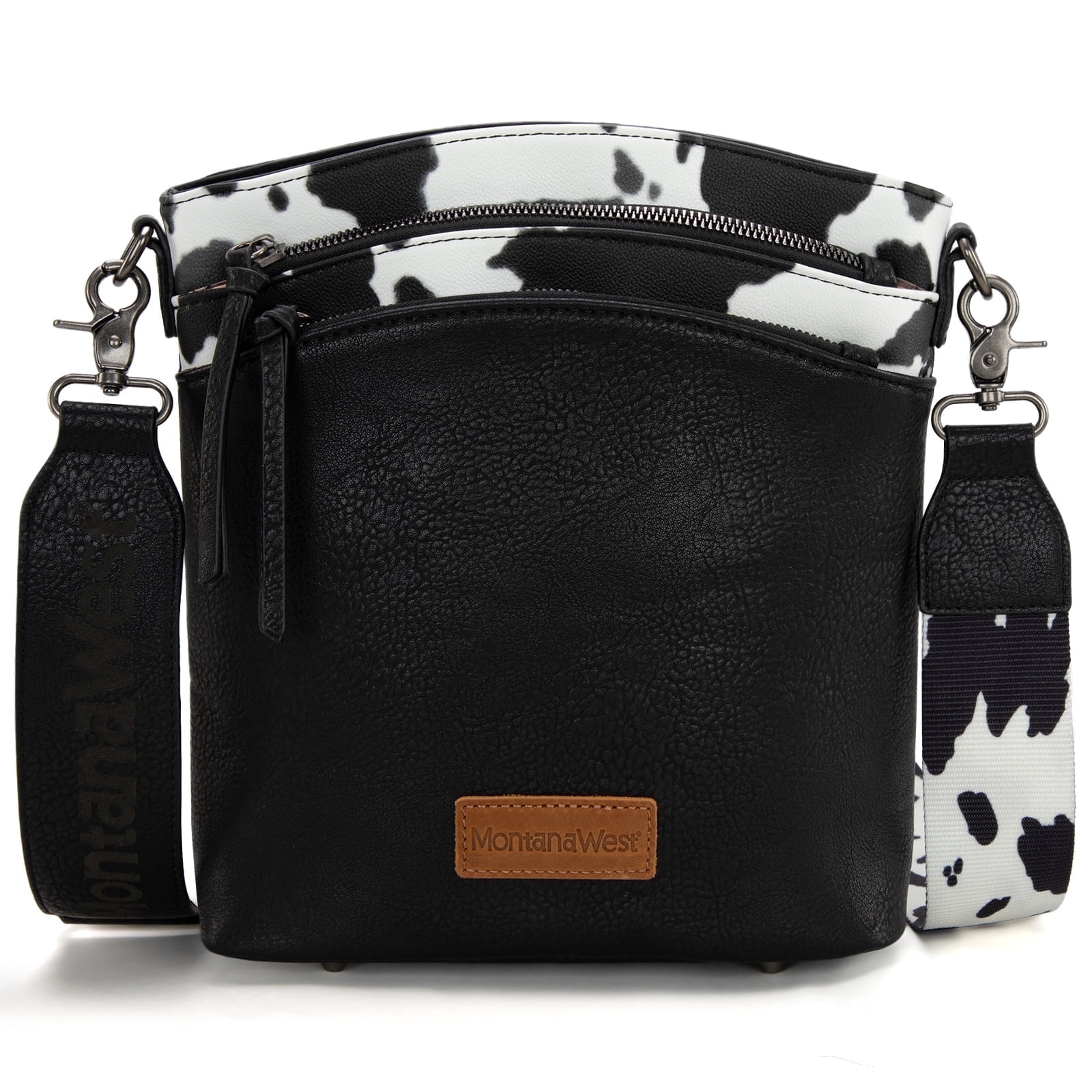 Montana West Multi Zip Pocket Large Crossbody Bag With Guitar Strap ...