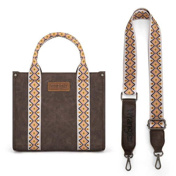 Wrangler Aztec Tote Bag for Women Boho Shoulder Purse, CF/White-Yellow ...