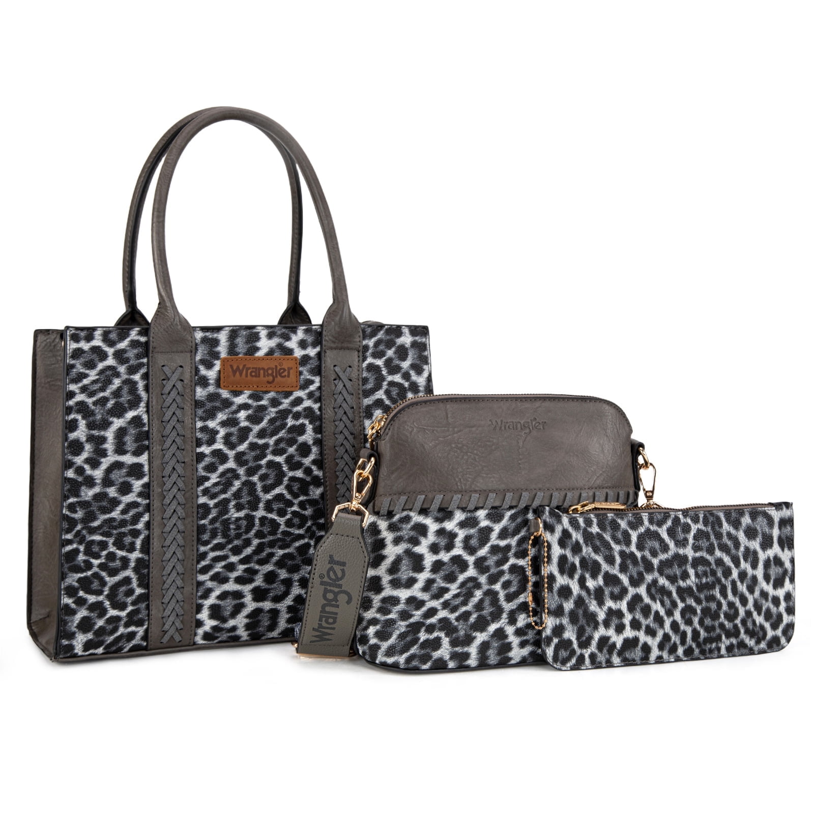 Wrangler 3Pcs Handbags Set Tote Bag & Medium Crossbody Purse & Wallet ...