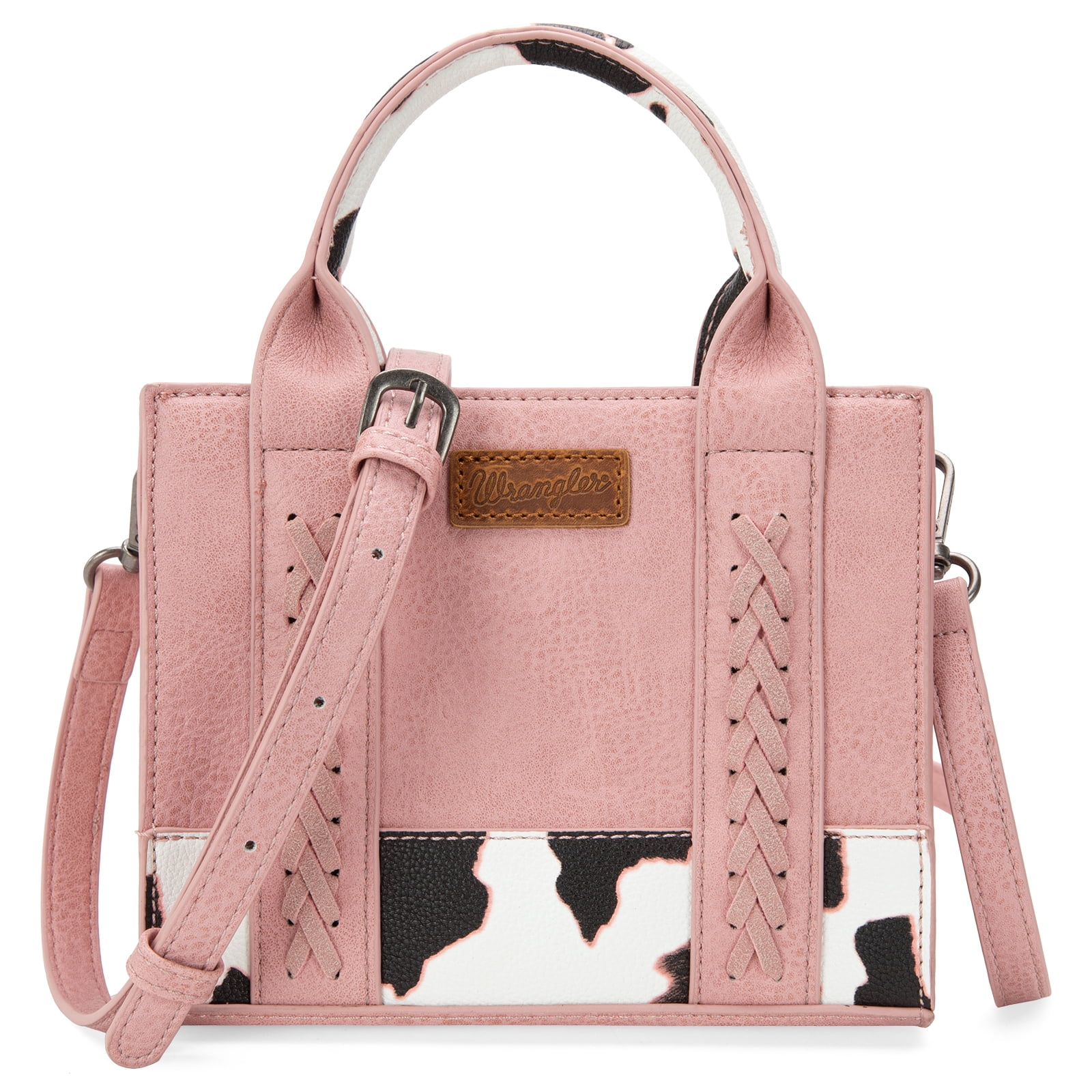 Wrangler Mini Tote Bag for Women Cow Print Western Crossbody Purse, Cow ...