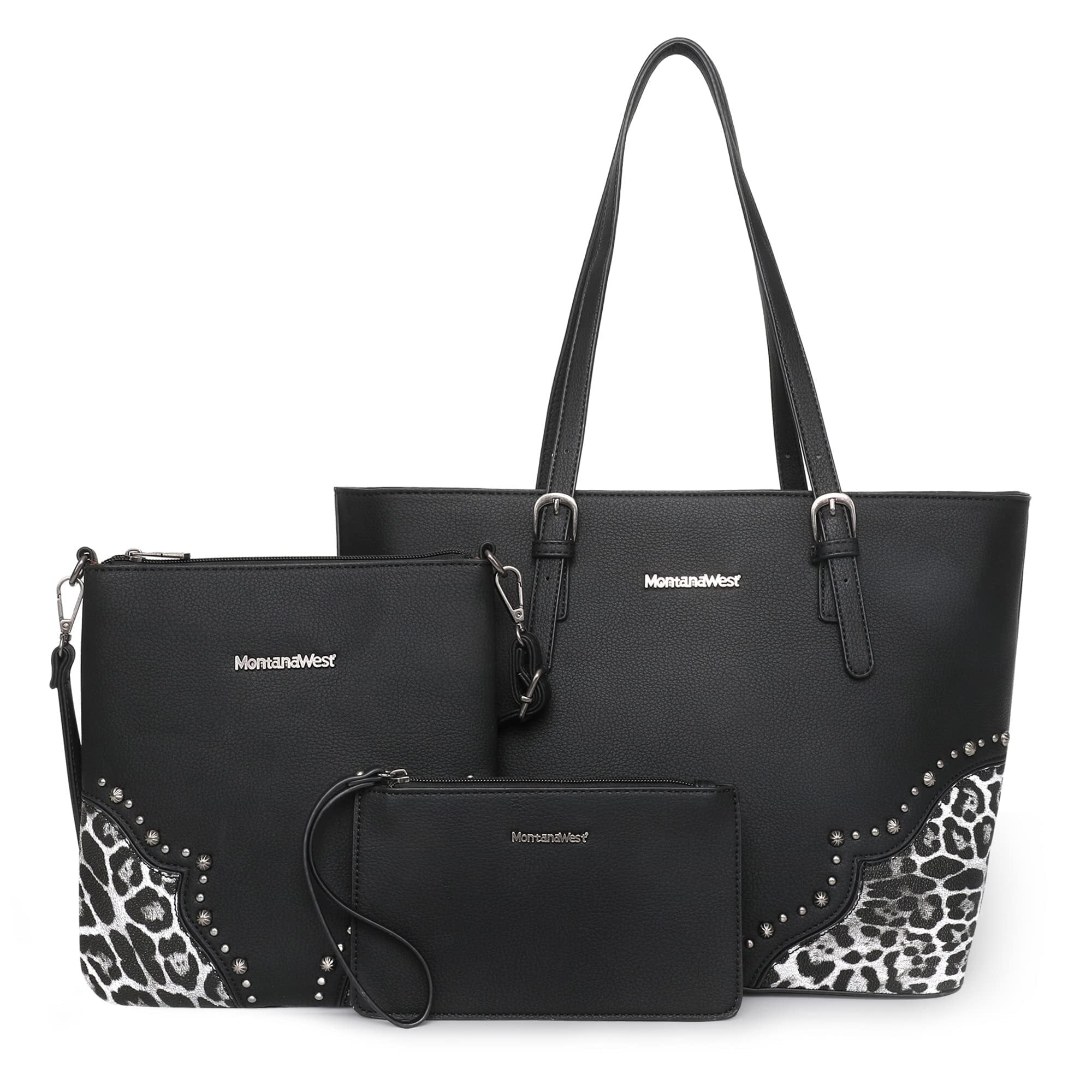 Montana West Purses for Women Tote Bag 3Pcs Set Leopard Print Satchel ...