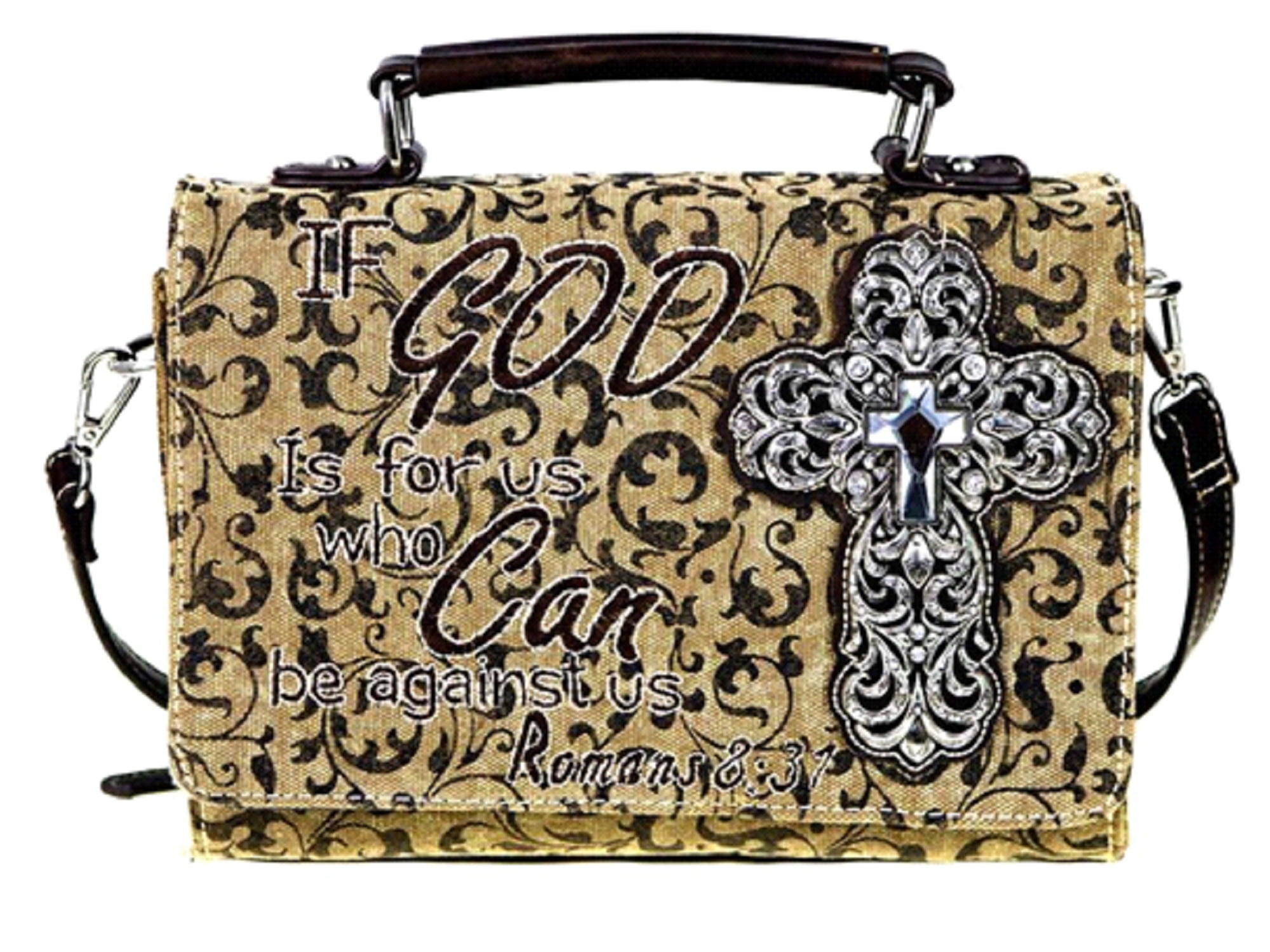 Montana West Scripture Bible Verse Crossbody Purse (Brown) - Walmart.com