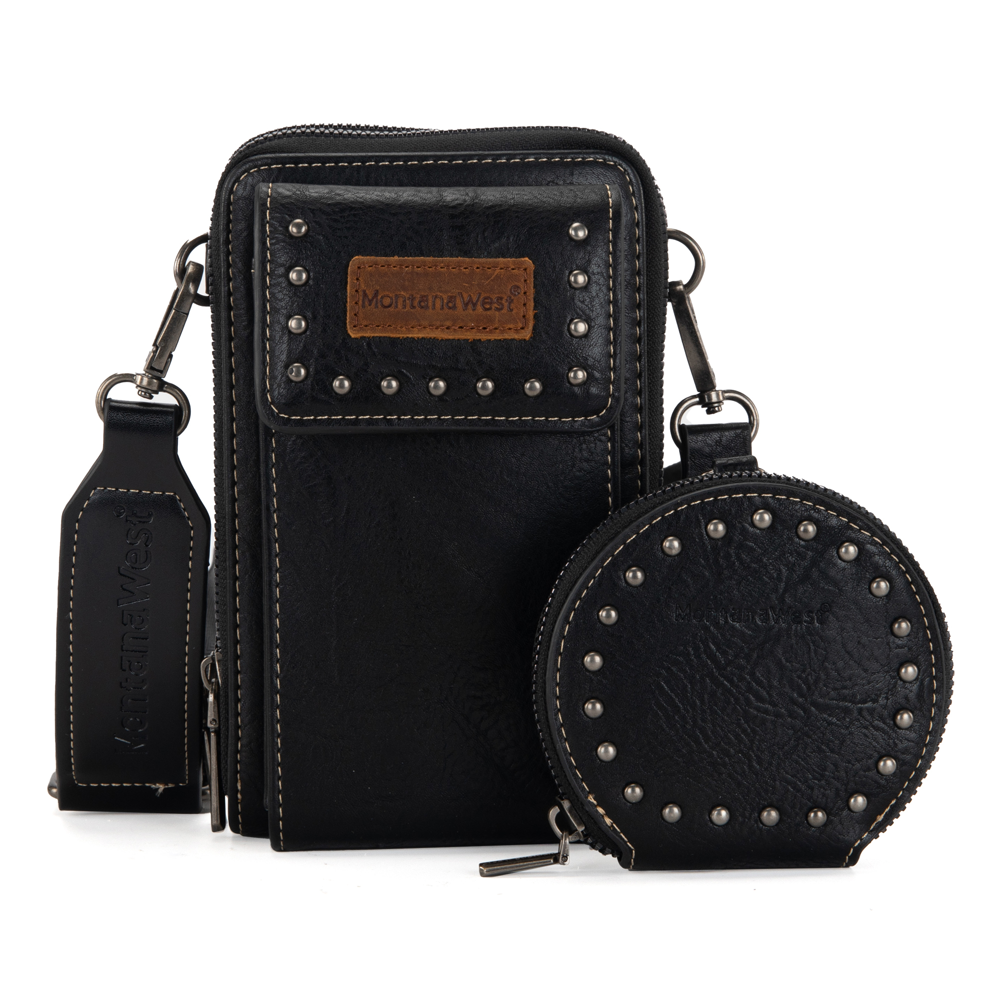 Le Donne Leather Three Slip Crossbody Shoulder Bag LD-9500 - Walmart.com