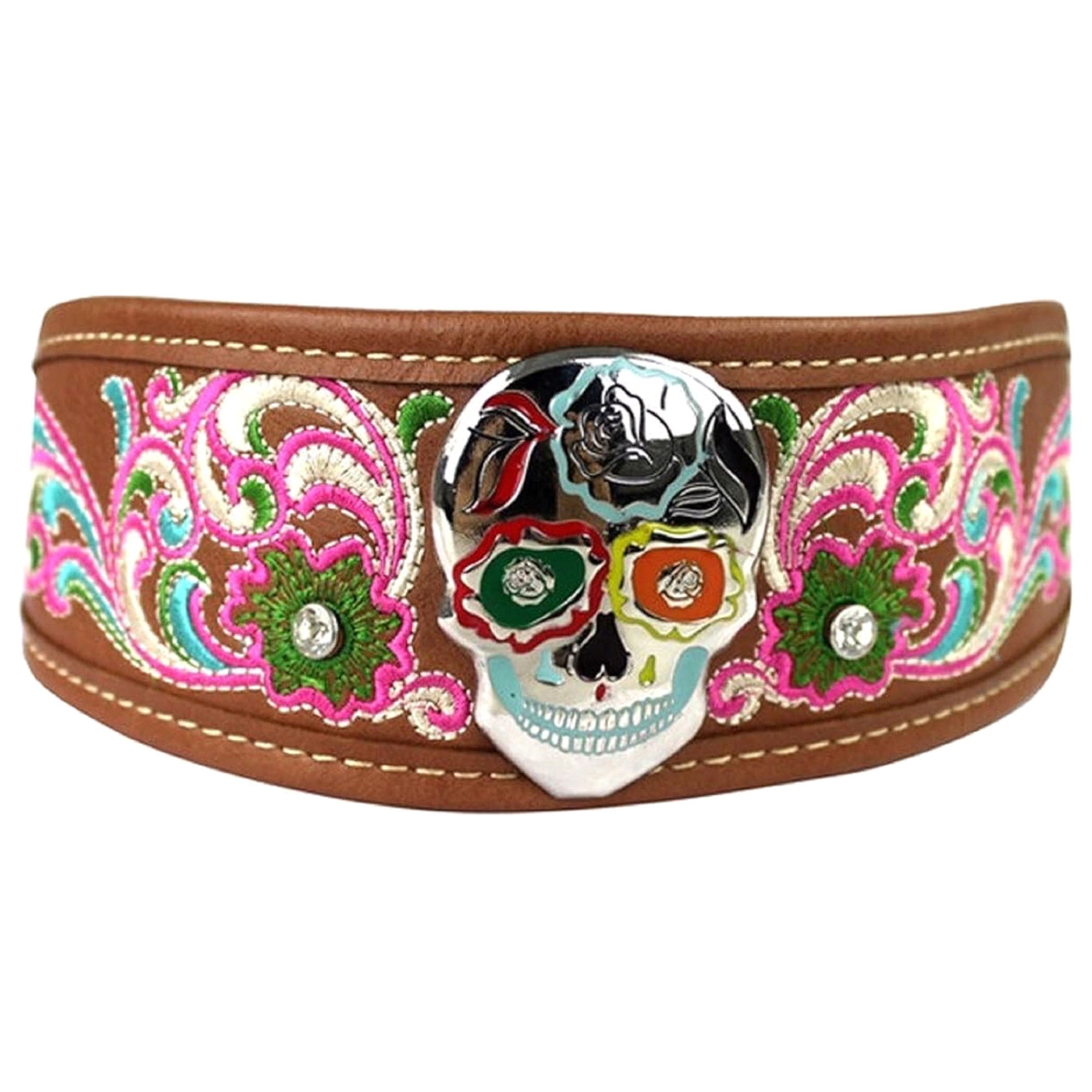 Montana West Sugar Skull Headband (Brown) - Walmart.com