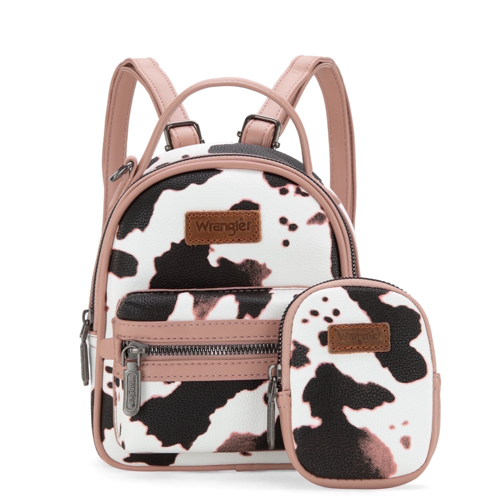 Wrangler Mini Backpack Cute Cow Print Backpack Purse for Women, Pink ...