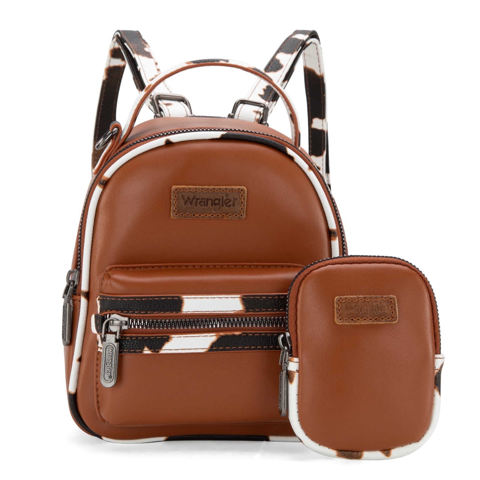 Wrangler Mini Backpack Cute Cow Print Backpack Purse for Women, Brown ...