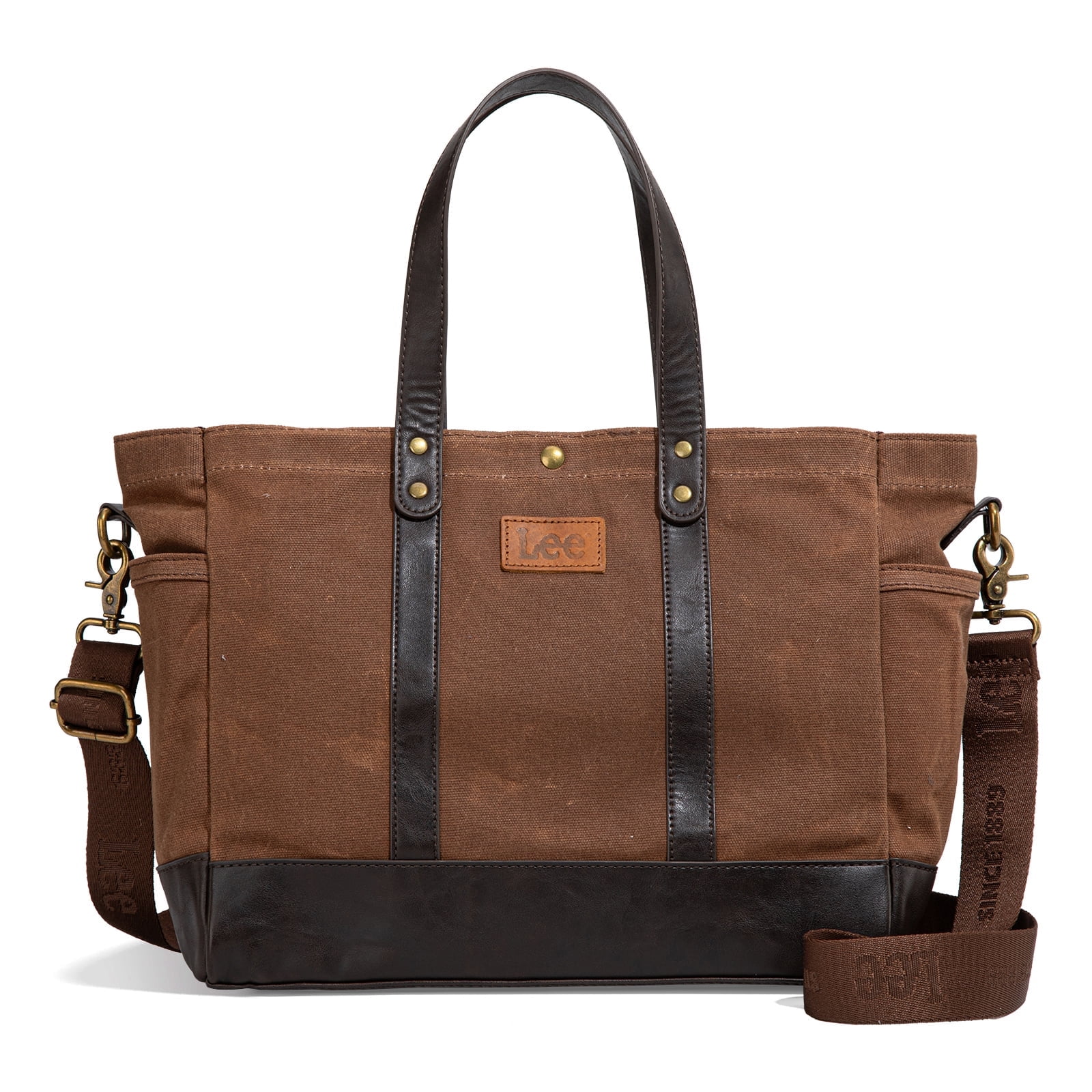 Lee Tote Bag for Women Waxed Canvas Weekender Bag Shoulder Handbags with Adjustable Detachable ...