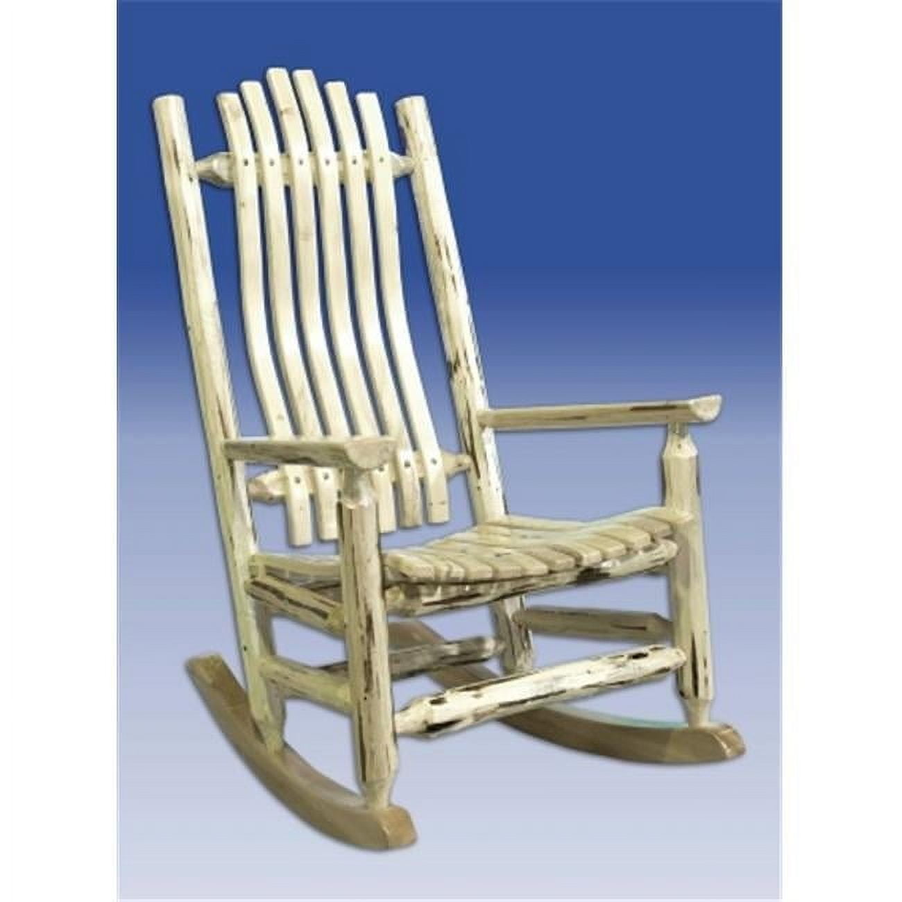 Montana Woodworks Adult Log Rocker - Ready To Finish Natural Wood Color ...