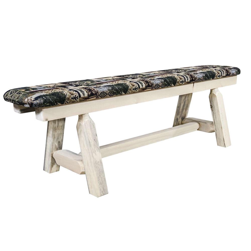 Montana Woodworks, Inc. Homestead Collection Plank Style Bench, Clear ...