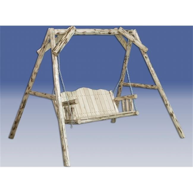 Montana Woodworks Montana Log Lawn Swing with A-Shaped Frame - Walmart.com