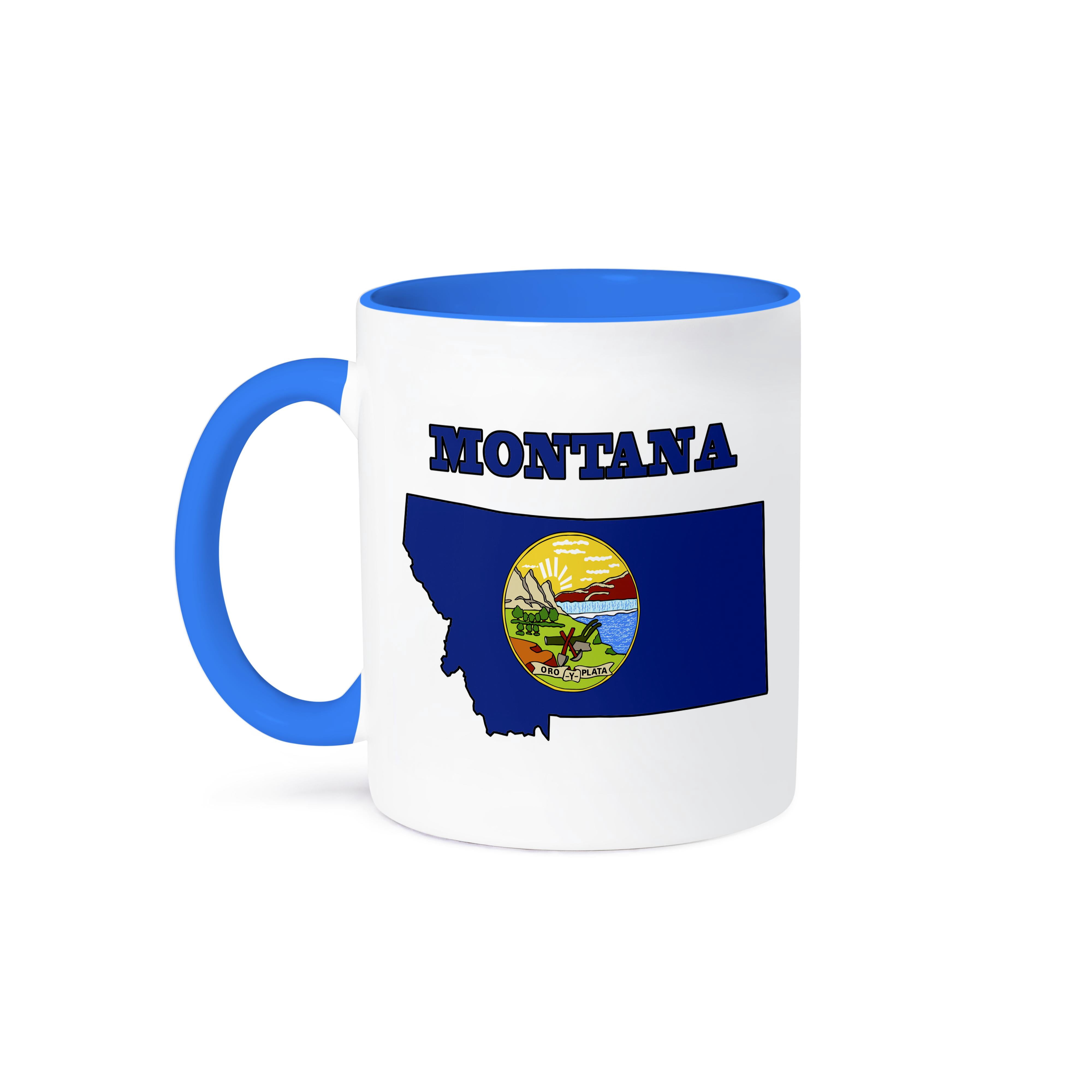 3dRose, Montana state flag in the outline map and letters for Montana ...