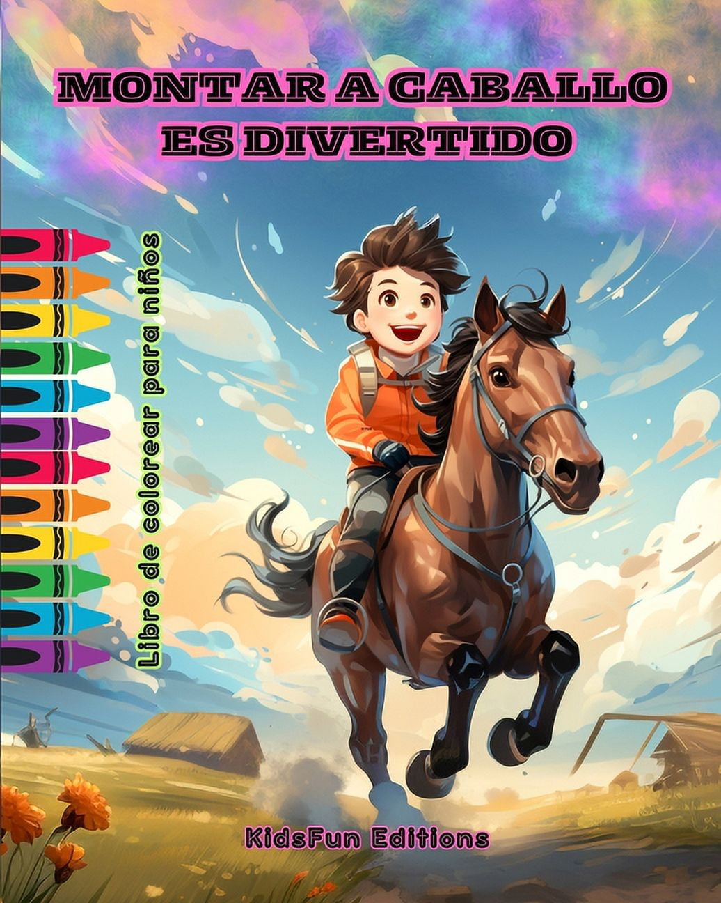 Montar a caballo es divertido - Libro de colorear para niños ...