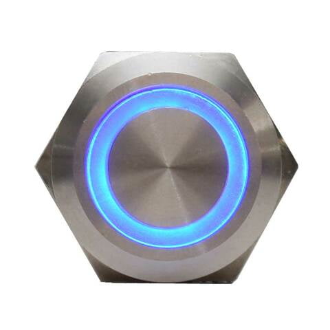 BEP Boat Push Button Switch | Montara ON/OFF Blue LED 12V 3/4 Inch ...