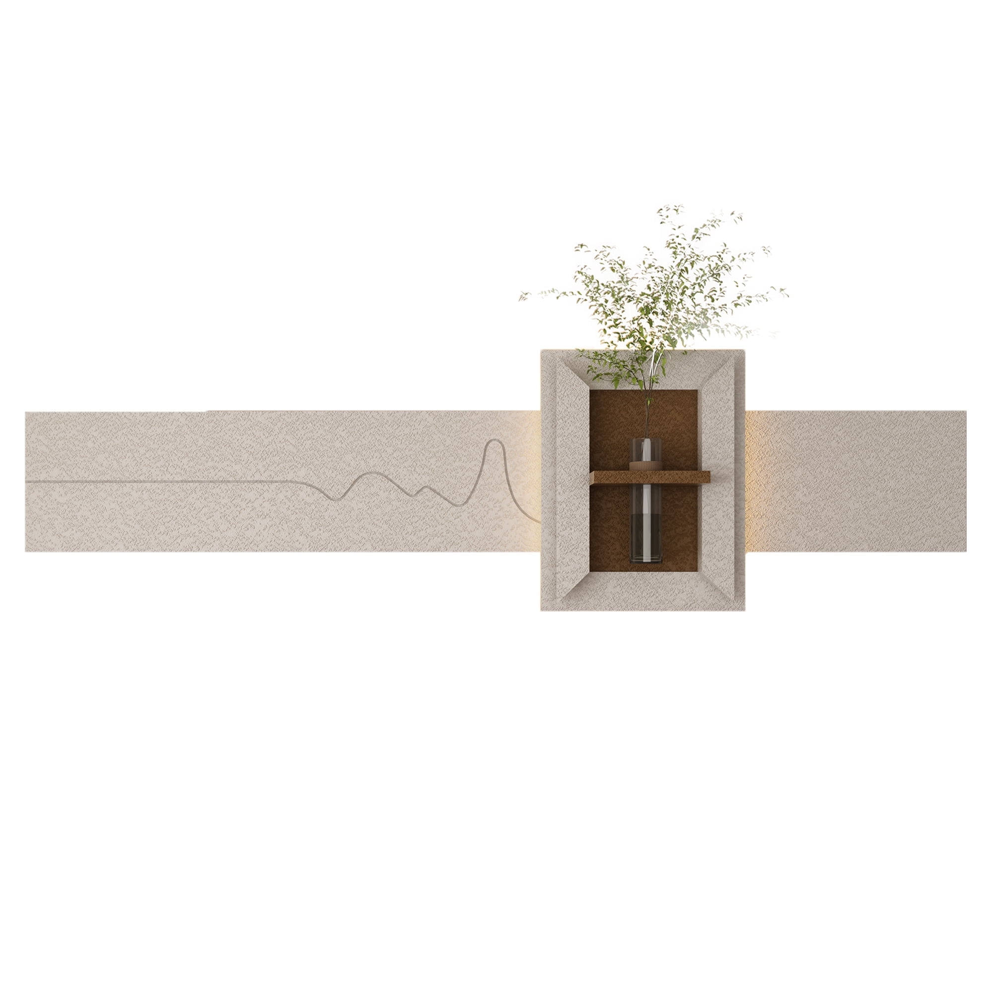 Montary 3D Sandstone Living Room Decor Art Painting, Modern LED Wall ...