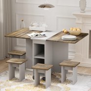 Cocosity Space Saving Versatile Folding Kitchen Dining Table with ...
