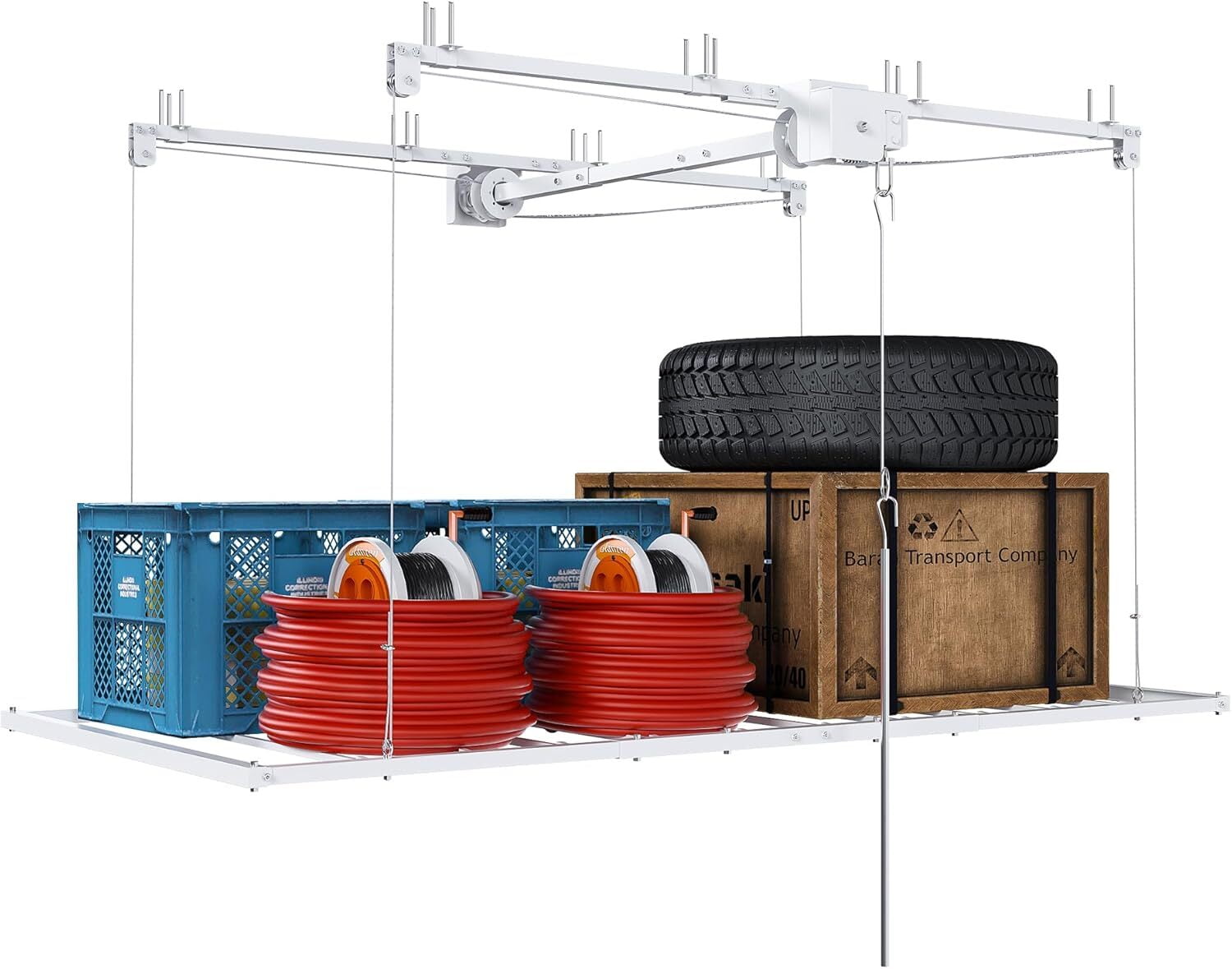 Montary 6x3 FT Overhead Garage Storage Rack for 10-12 FT Ceiling ...