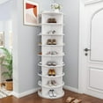 Montary 8-Tier Rotating Shoe Rack Tower Spinning Shoe Display Lazy ...