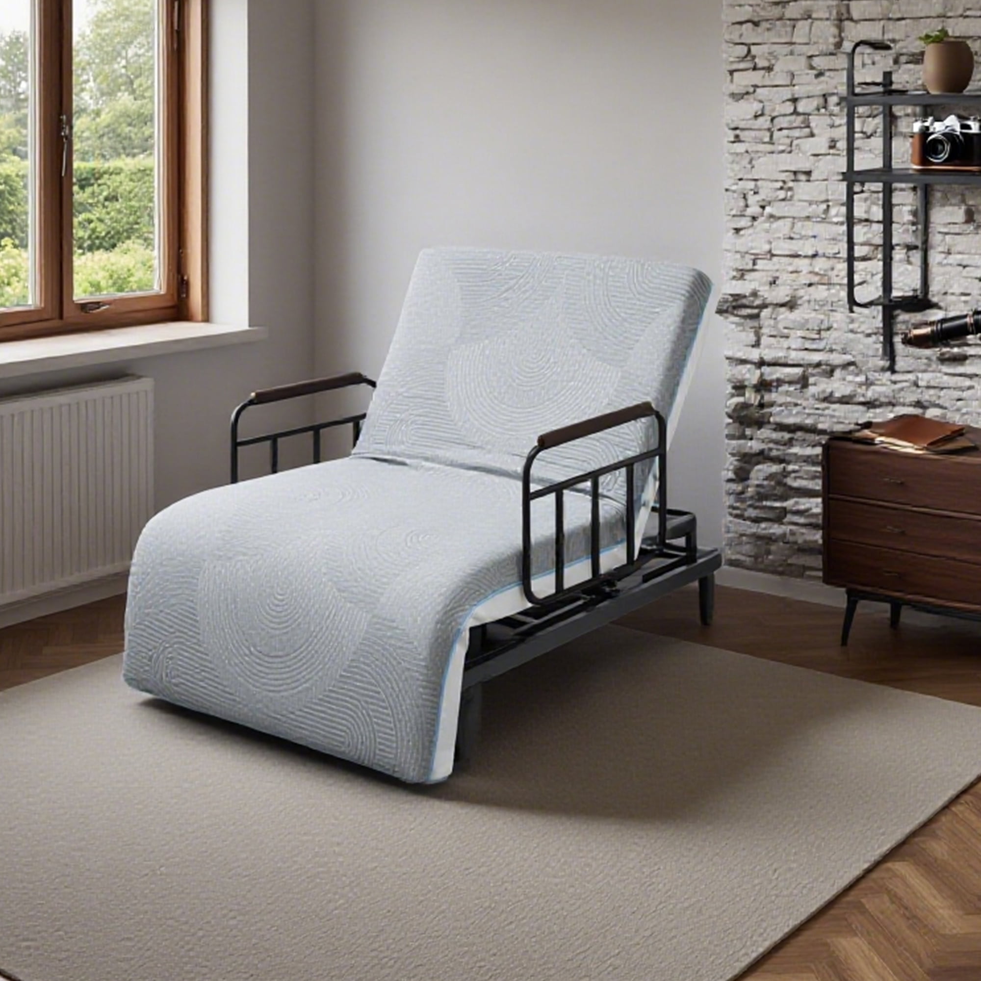 Montary Adjustable Electric Lift Bed for Seniors-Wireless Remote,Fall ...