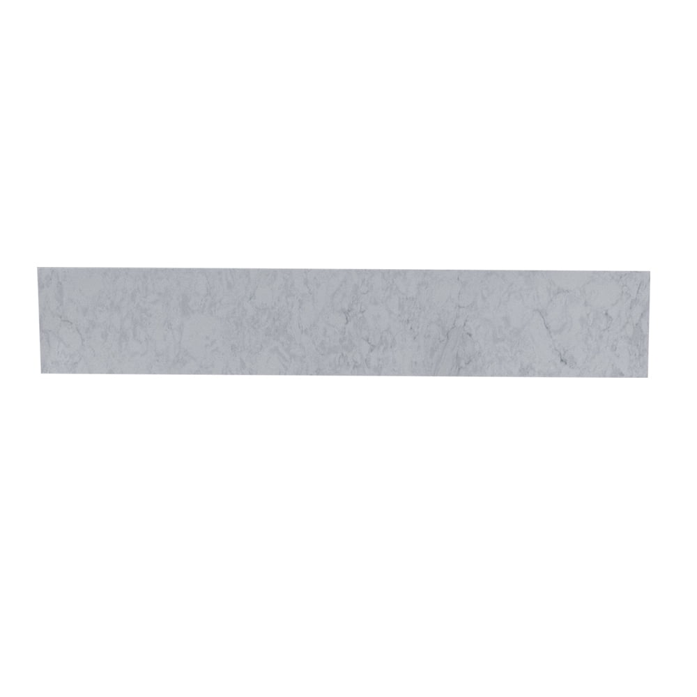 Montary carrara gray engineered stone vanity top side backsplash ...