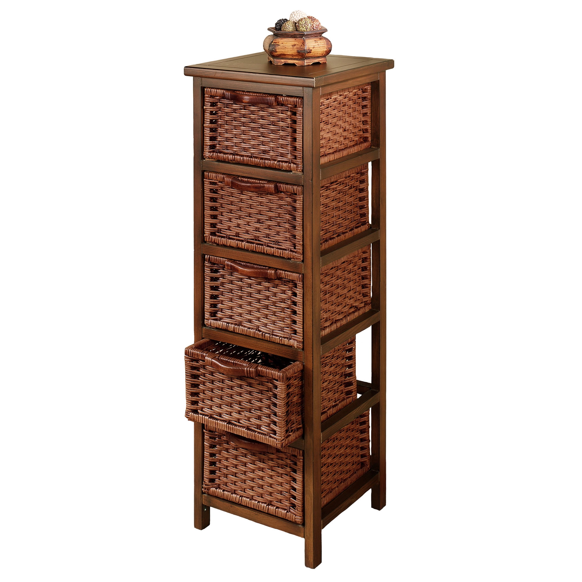Montaserro Chest of Drawers Regal Walnut Five Drawer Chest - Walmart.com