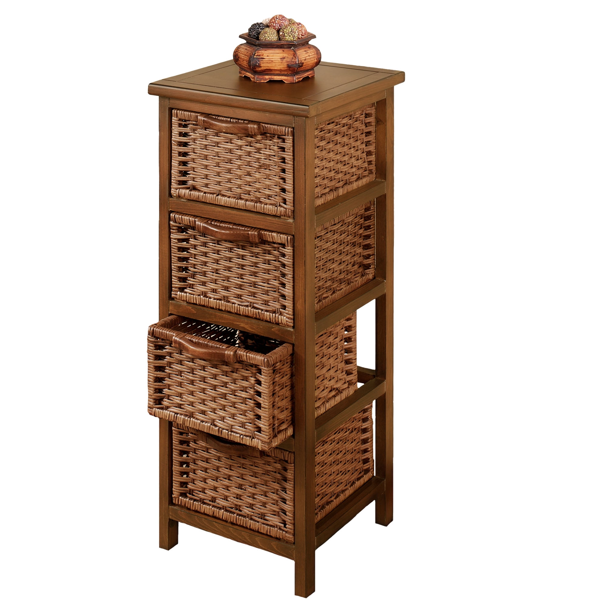 Montaserro Chest of Drawers Regal Walnut Four Drawer Chest - Walmart.com