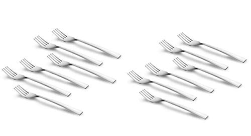 Montavo by FnS Casper Stainless Steel Dessert Fork 12 pc Set for Dining ...