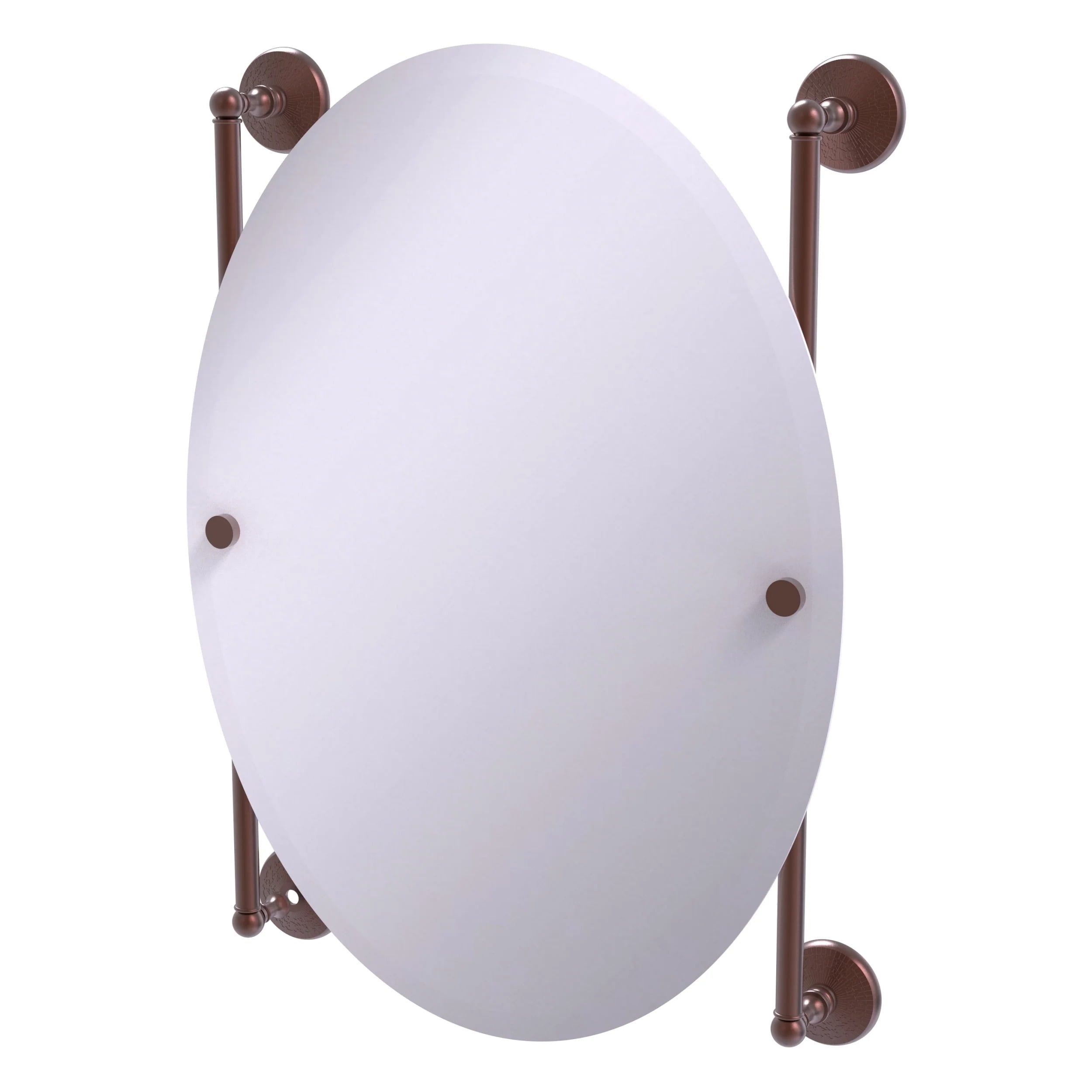 Monte Carlo Collection Oval Frameless Rail Mounted Mirror - Walmart.com