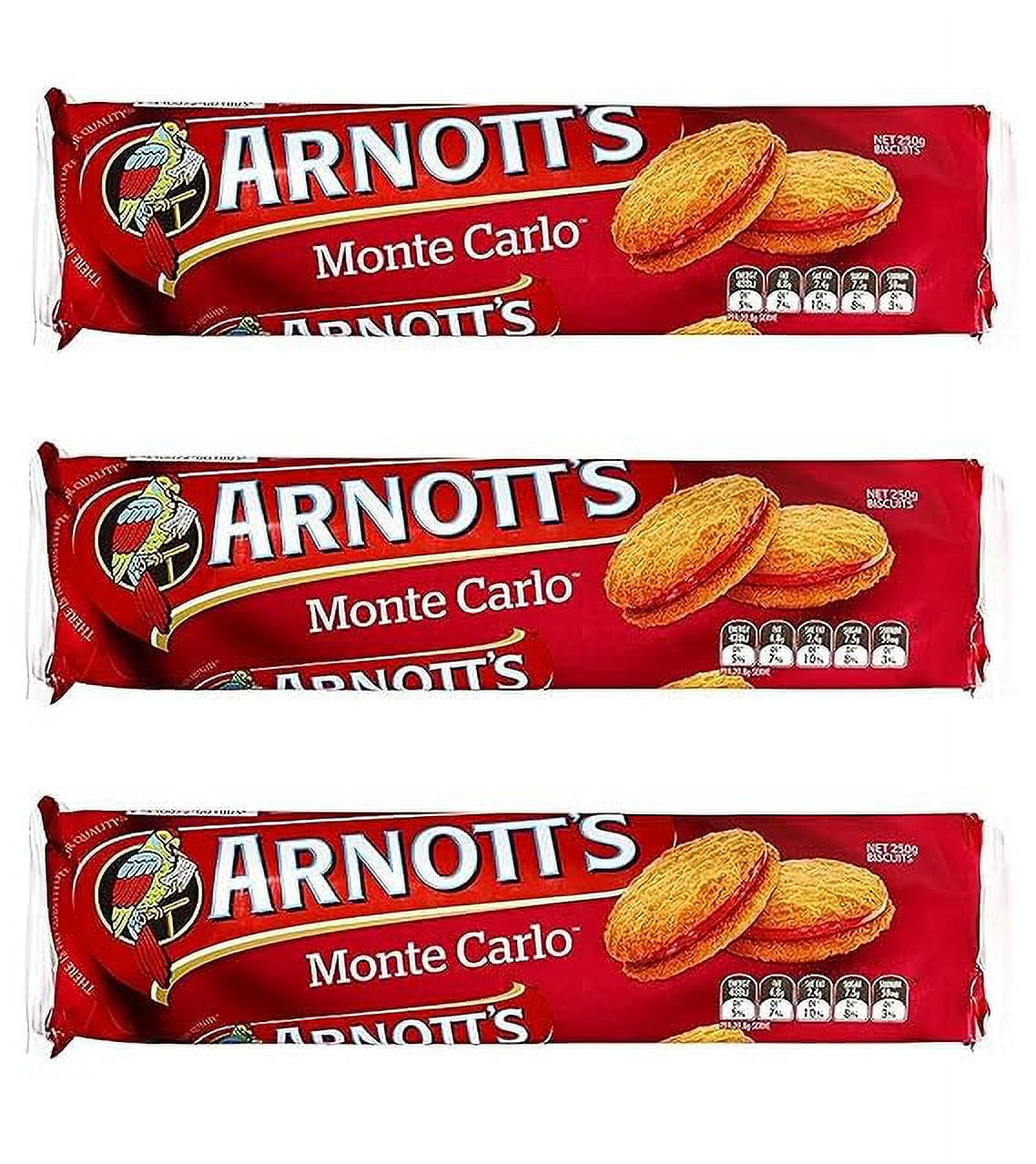 Monte Carlo Jam & Cream Biscuits (3 Pack x 250g) Experience the ...