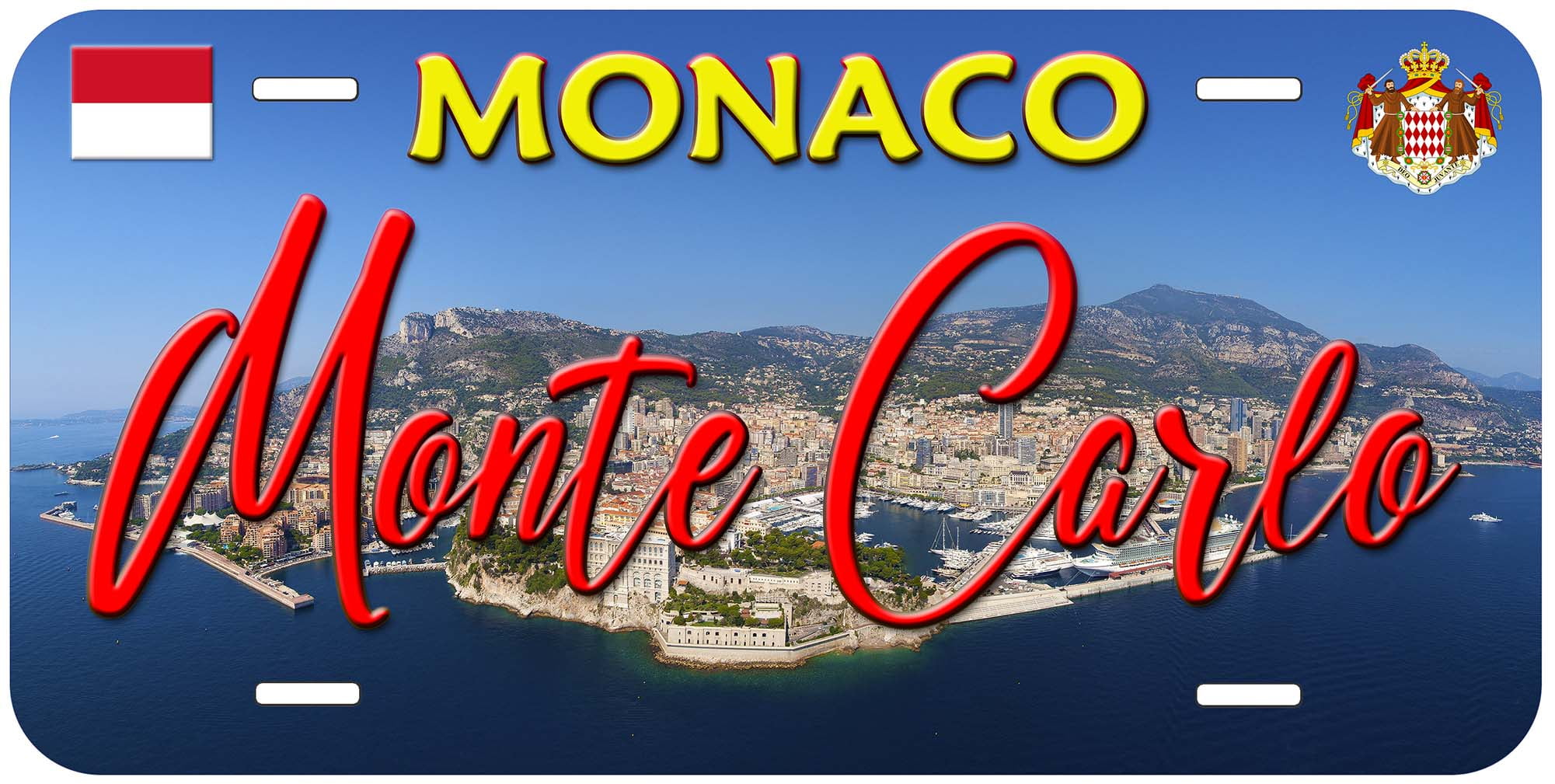 Monte Carlo TAG01 Monaco Novelty Car Auto License Plate - Walmart.com