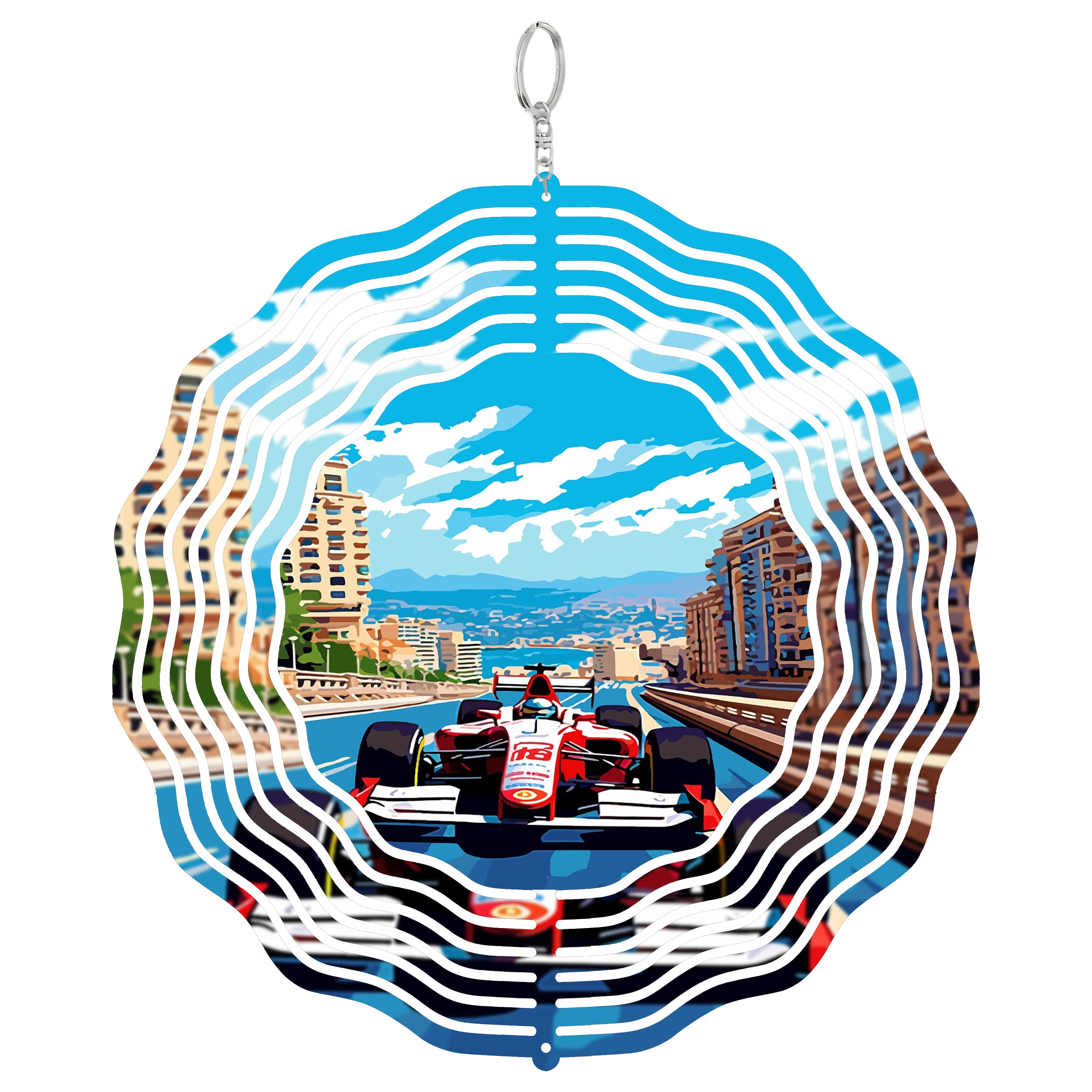 Monte Carlo Track 3D Wind Spinner Stainless Steel Kinetic Art Garden ...