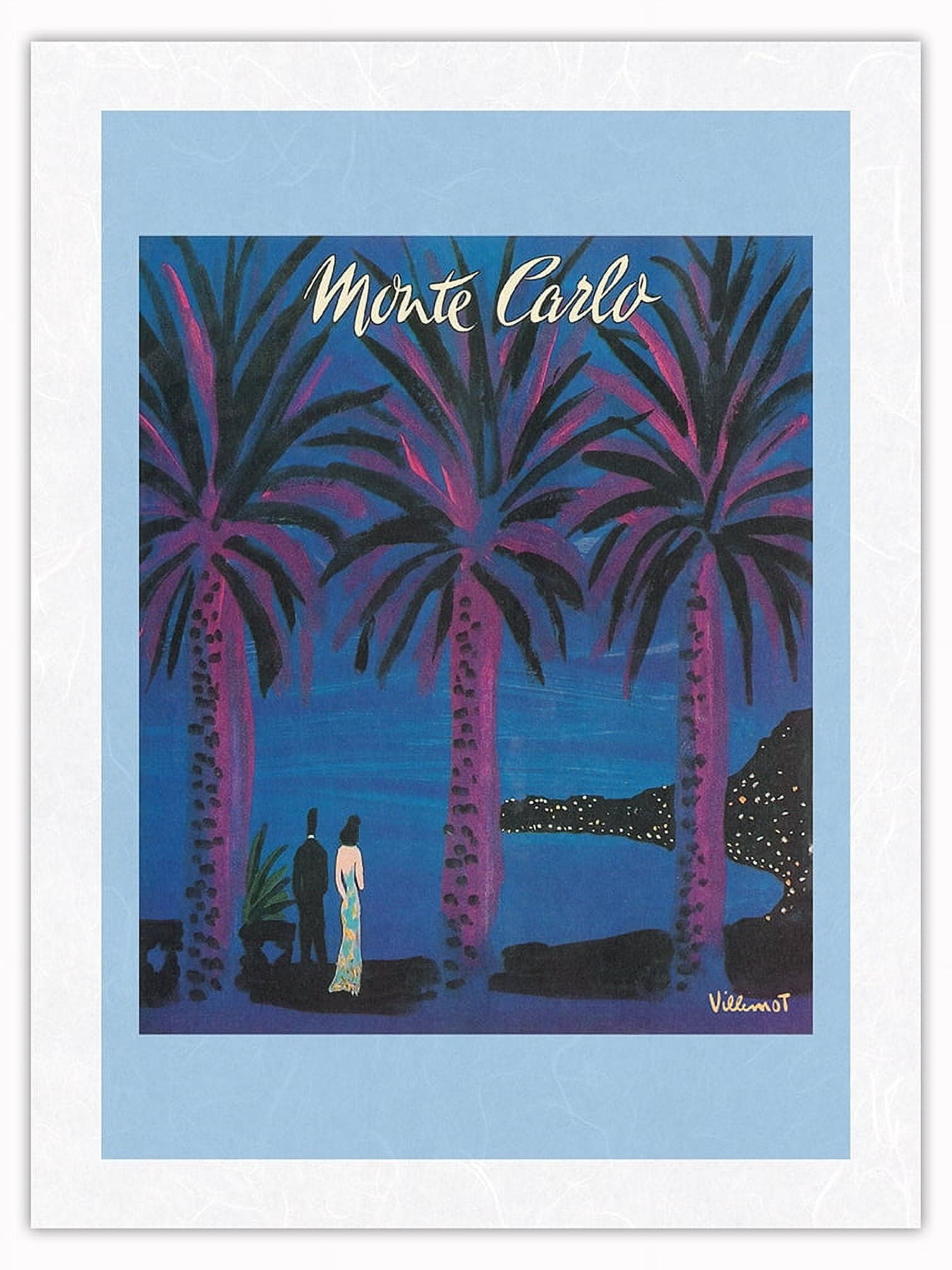 Monte Carlo - Winter Season (Saison D'Hiver) - Vintage Travel Poster by ...